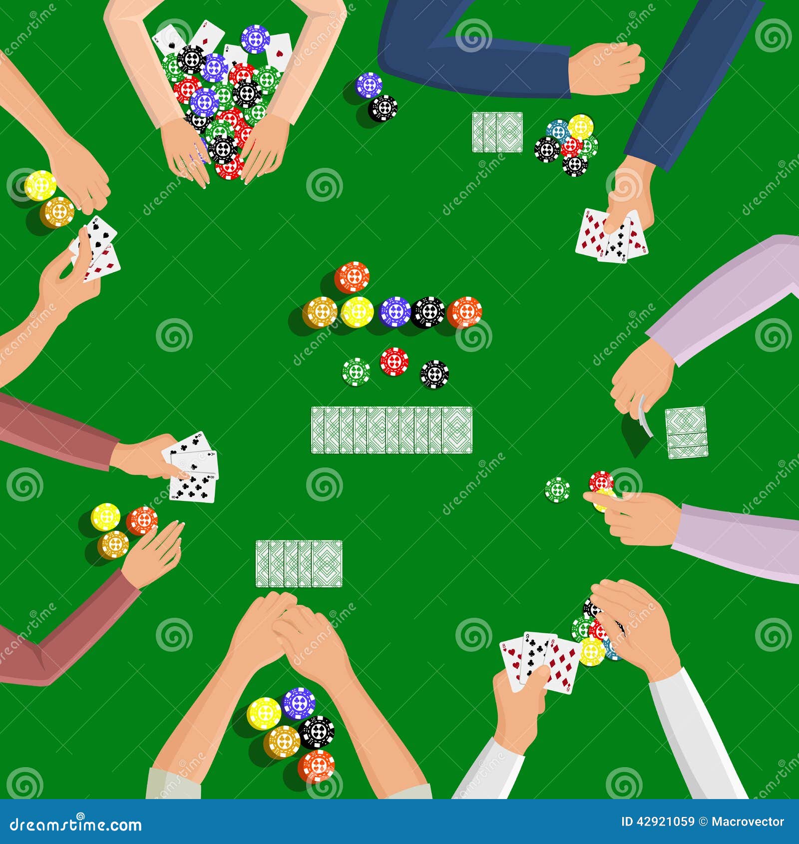 People playing in poker stock vector. Illustration of blackjack - 42921059