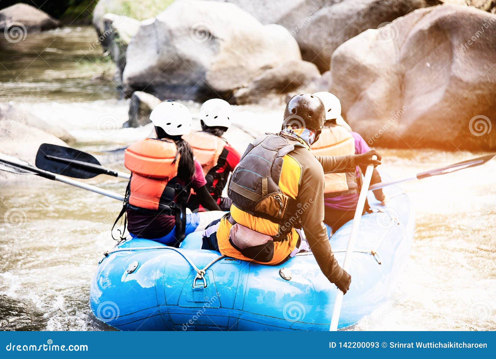 People Playing Raft Adventure Sport Activity Stock Image - Image of ...