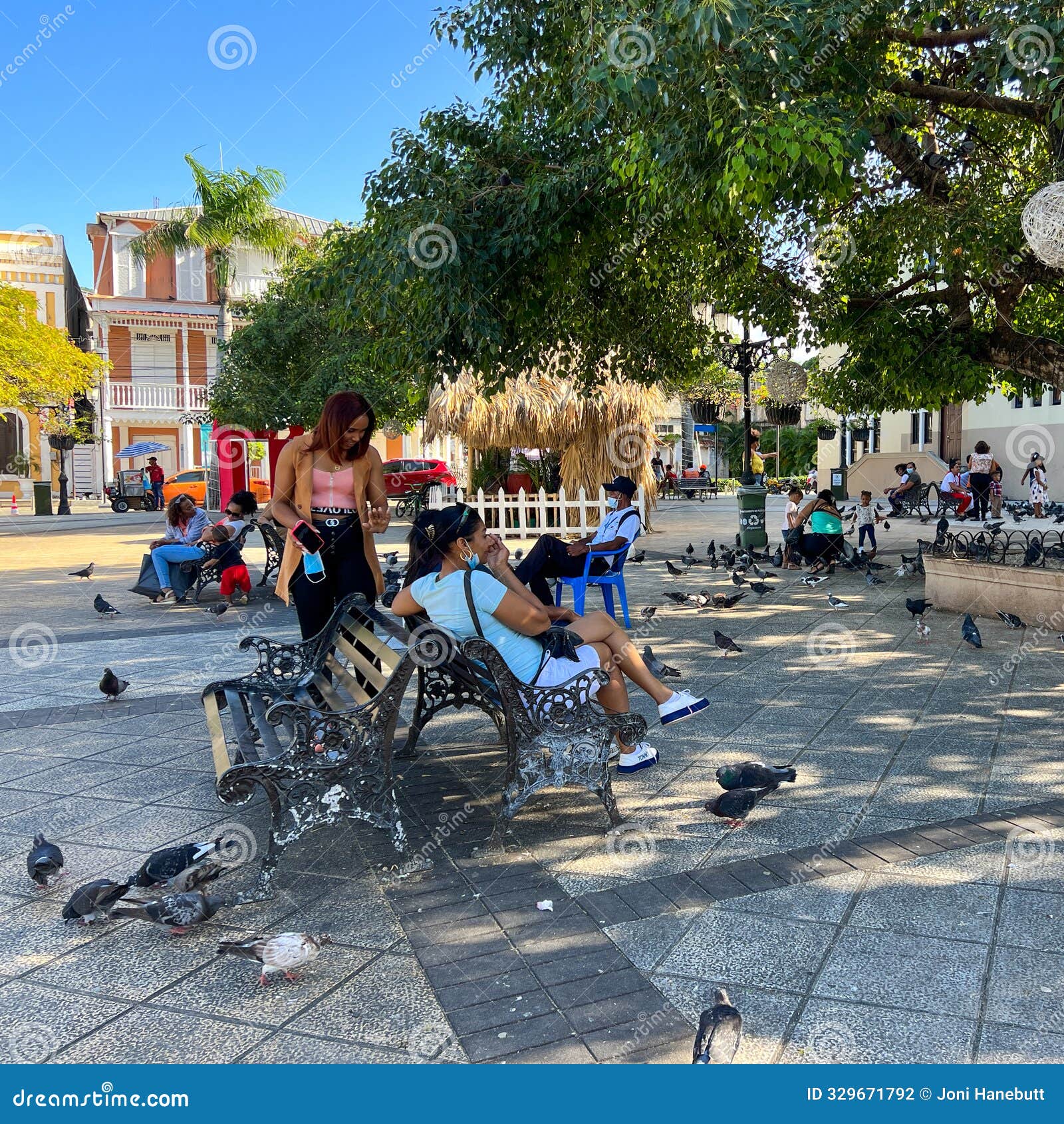 People Playing and Socializing on the Main Downtown Square in Puerto ...