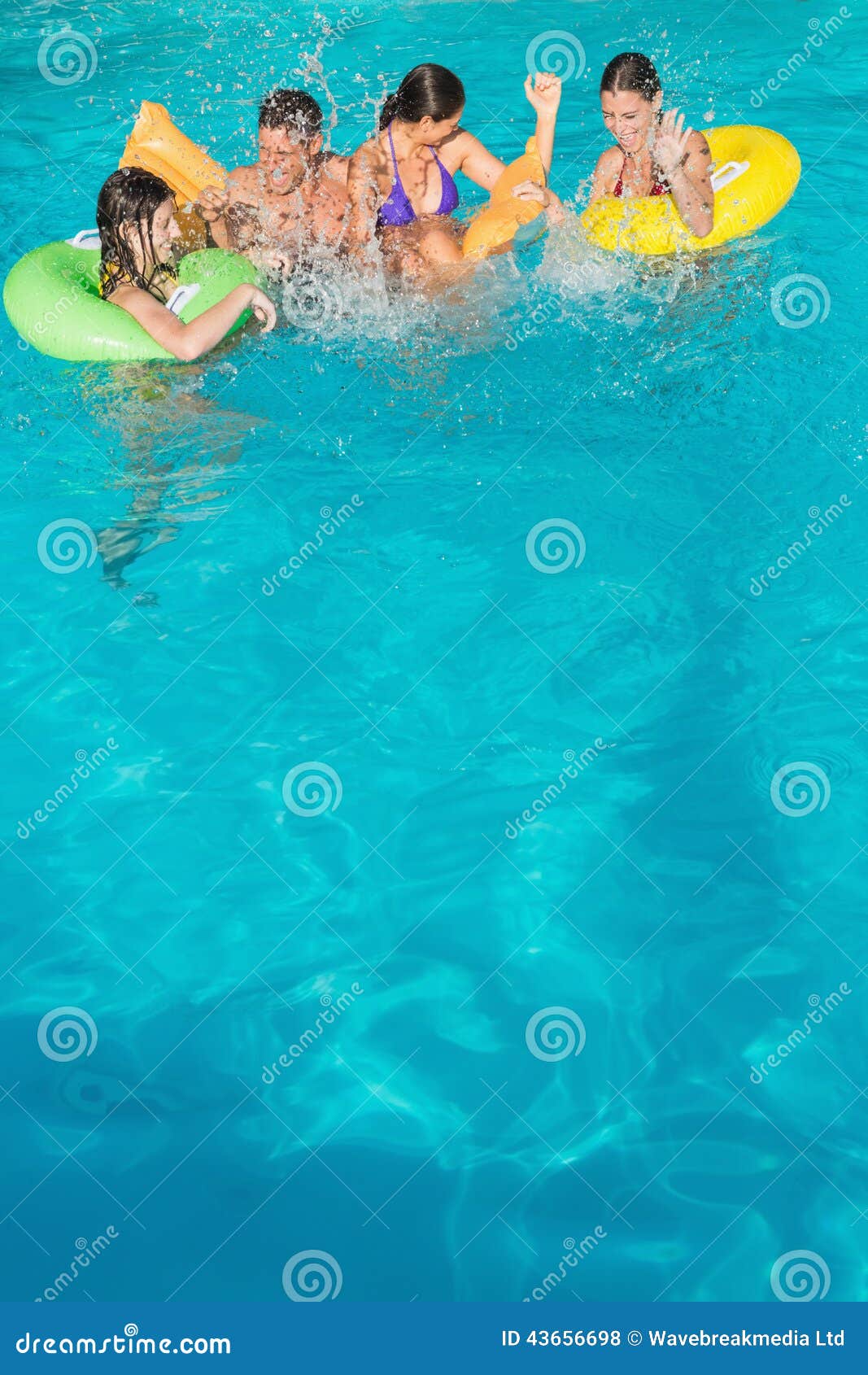 People Playing in the Swimming Pool Stock Photo - Image of smiling ...