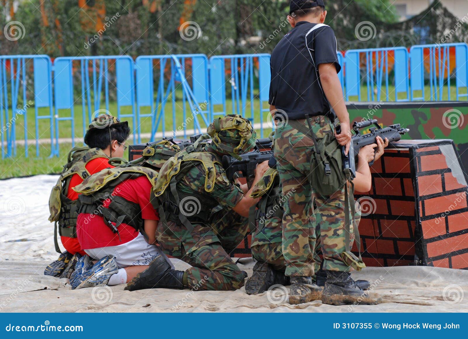 People playing war games stock image. Image of military - 3107355