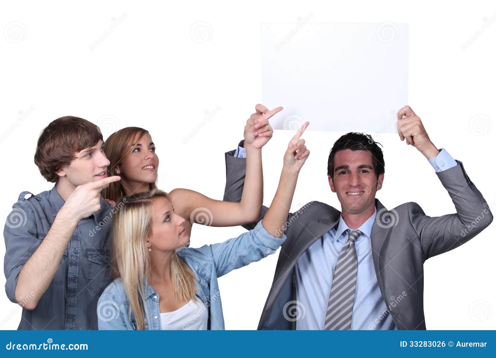 People pointing at sign stock photo. Image of landscape - 33283026