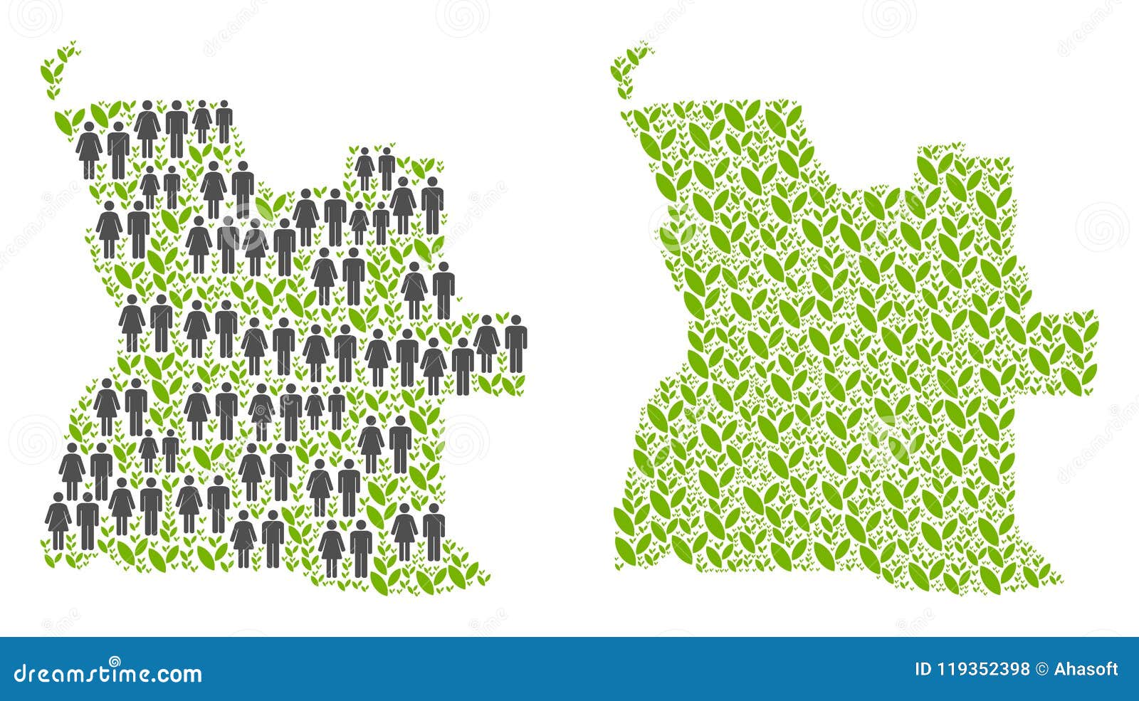 Population and Environment Angola Map Stock Vector - Illustration of ...