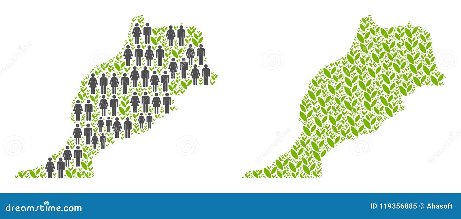 Demographics and Nature Morocco Map Stock Vector - Illustration of ...