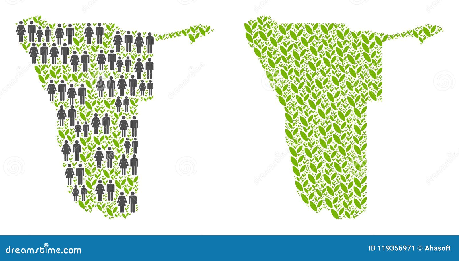 Demographics and Nature Namibia Map Stock Vector - Illustration of ...
