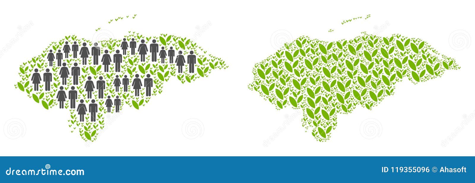 Demographics and Agriculture Honduras Map Stock Vector - Illustration ...