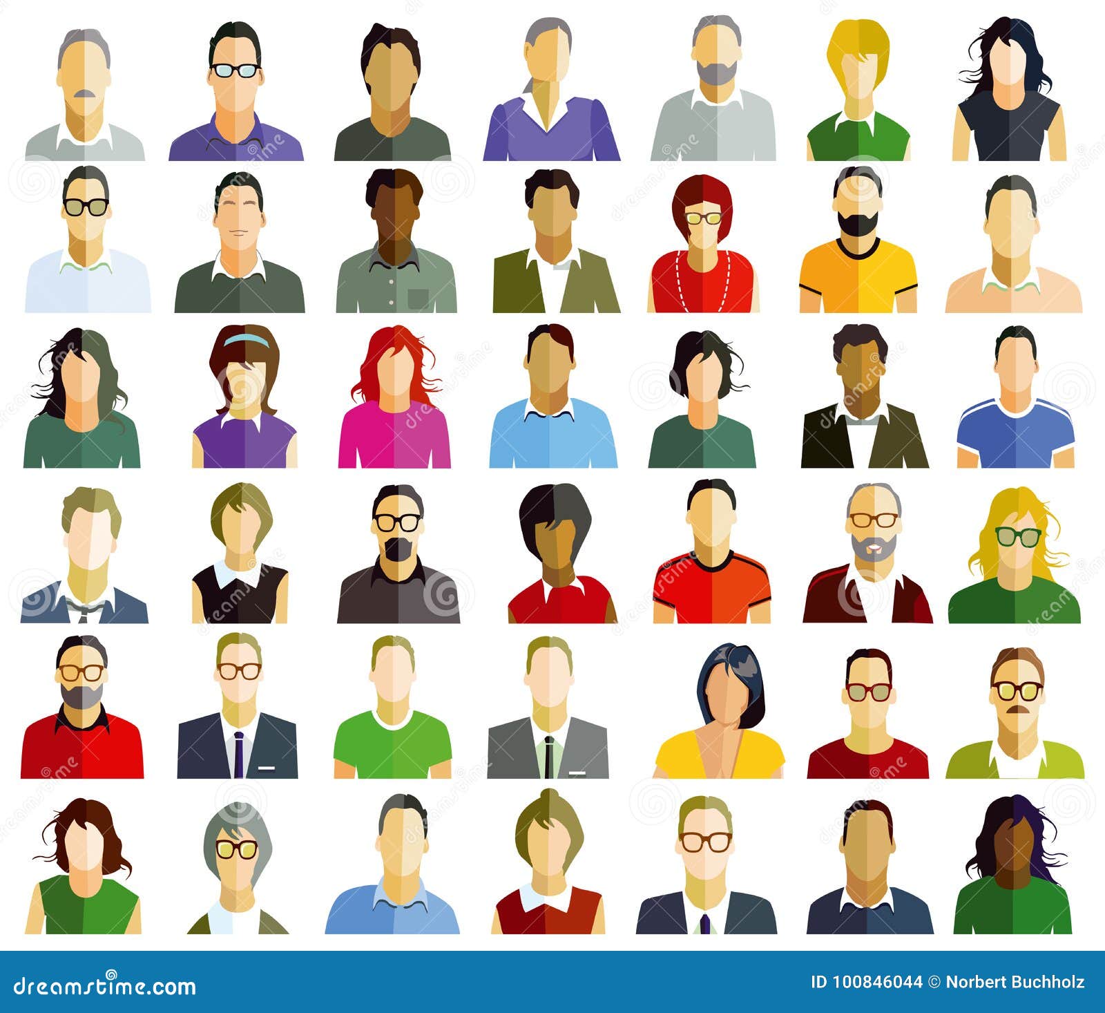 People Portraits Pyramid Vector Illustration | CartoonDealer.com #195177014