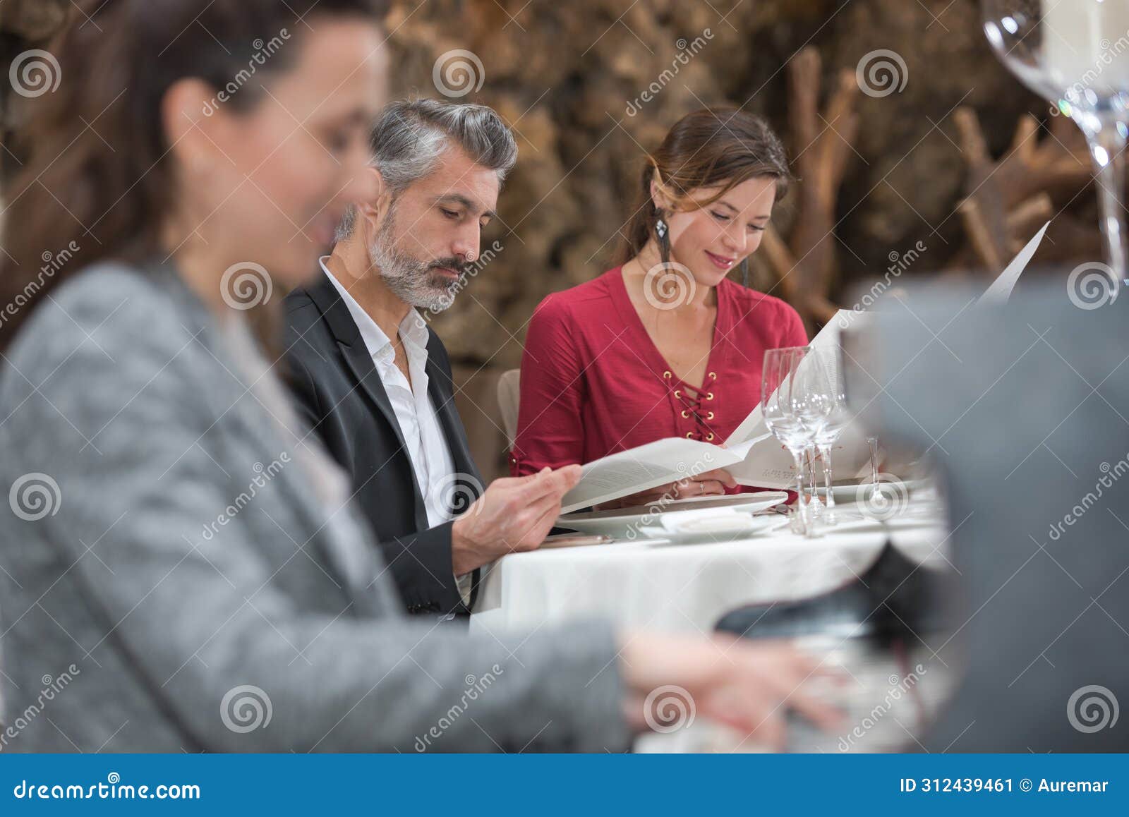 People in posh restaurant stock image. Image of choice - 312439461