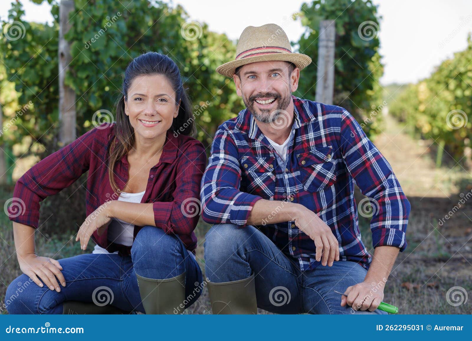 People posing in vineyard stock image. Image of summer - 262295031