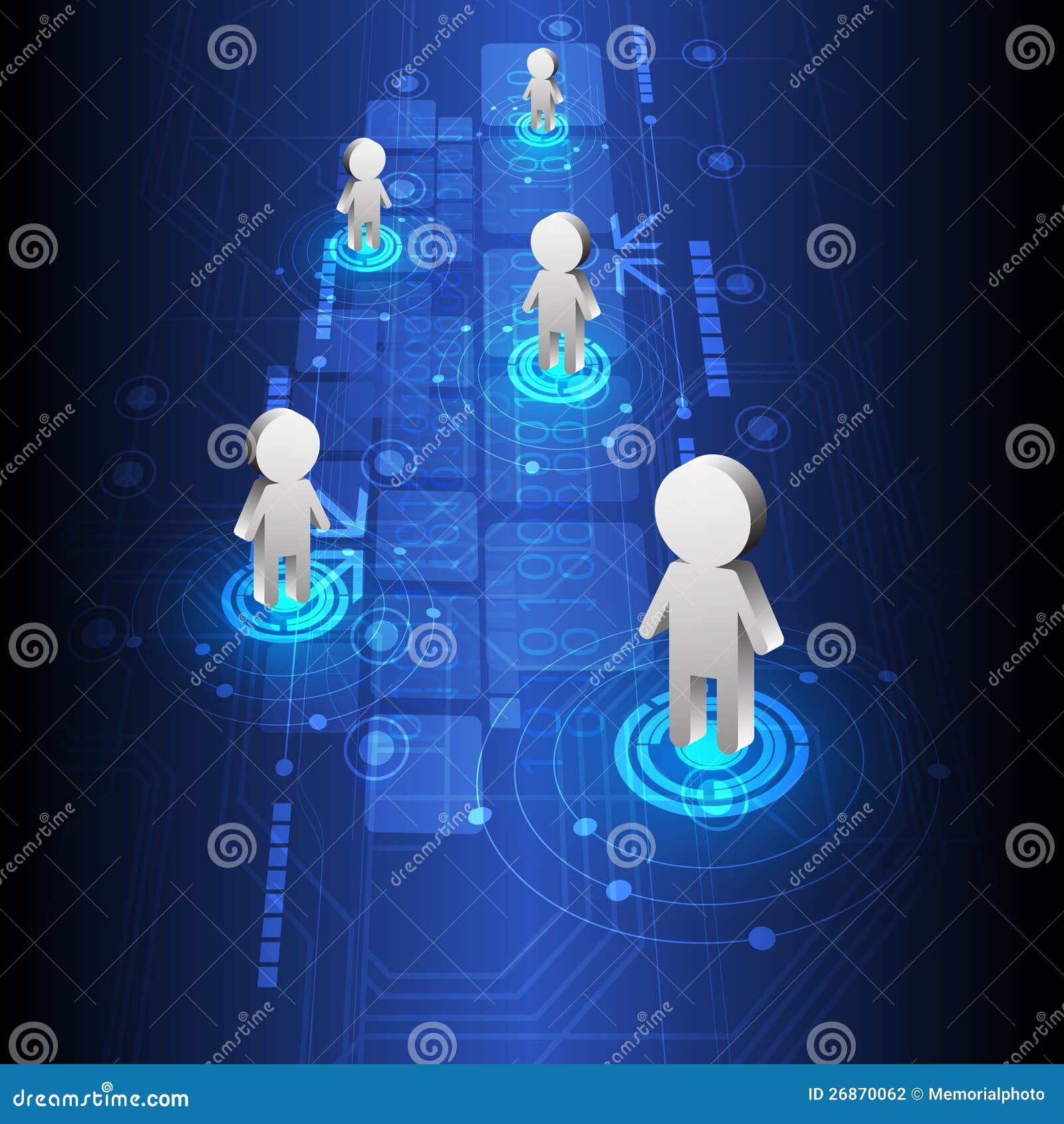 People Positioning and Technology Stock Vector - Illustration of ...