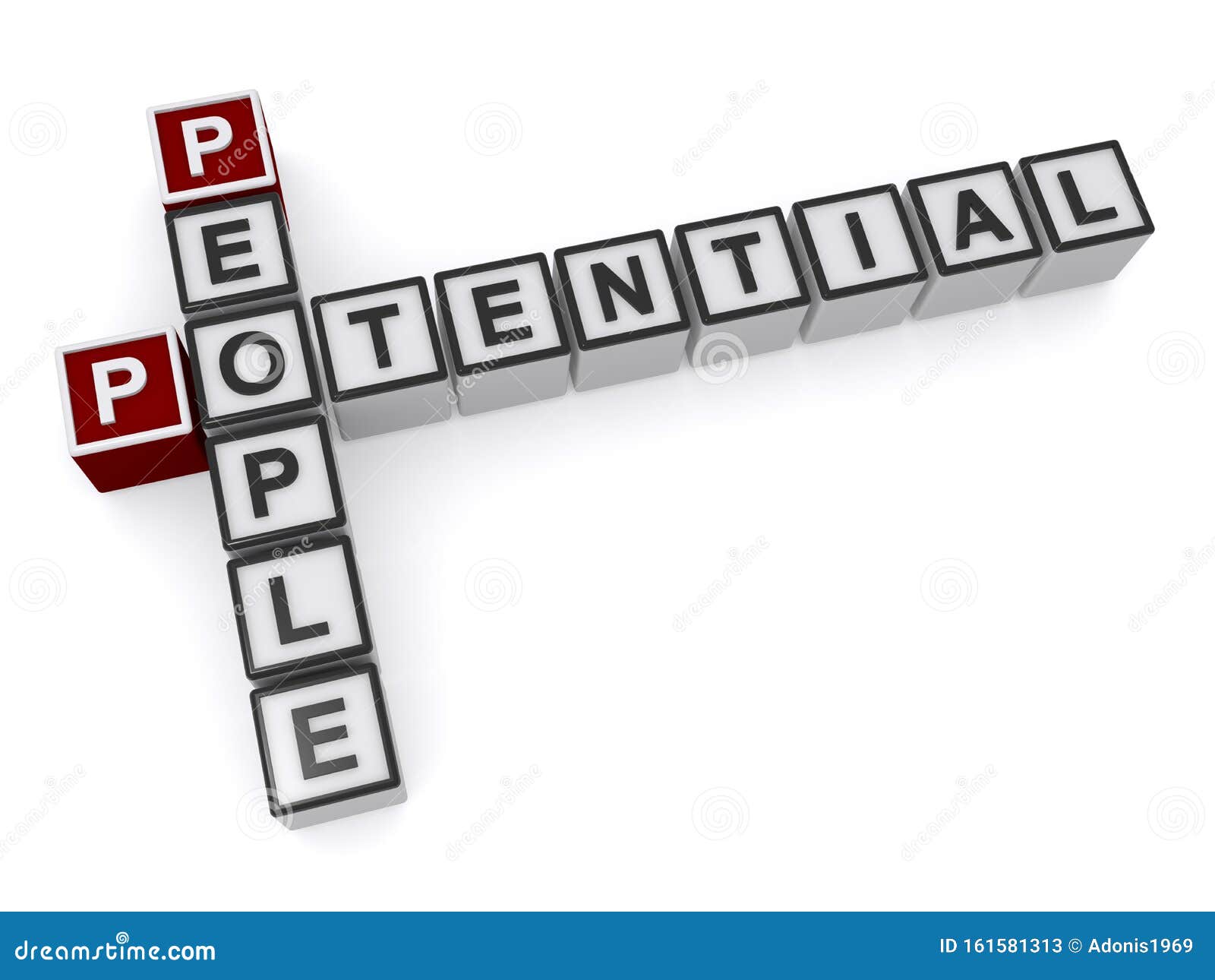 People Potential Word Blocks Stock Illustration - Illustration of ...