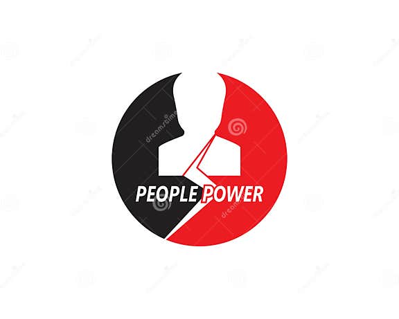 People Power Logo Vector Template Vector Illustration Stock Vector ...
