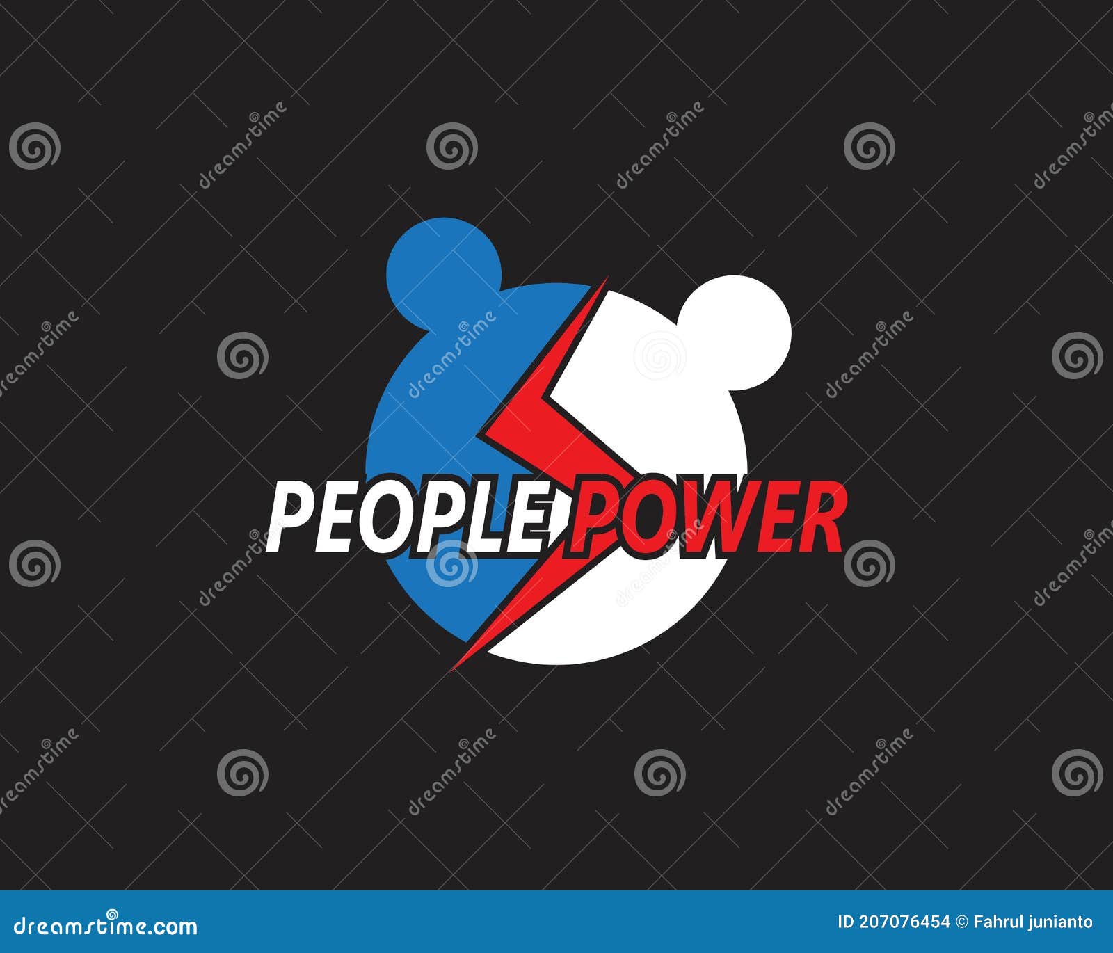 People Power Logo Vector Template Vector Illustration Stock Vector ...