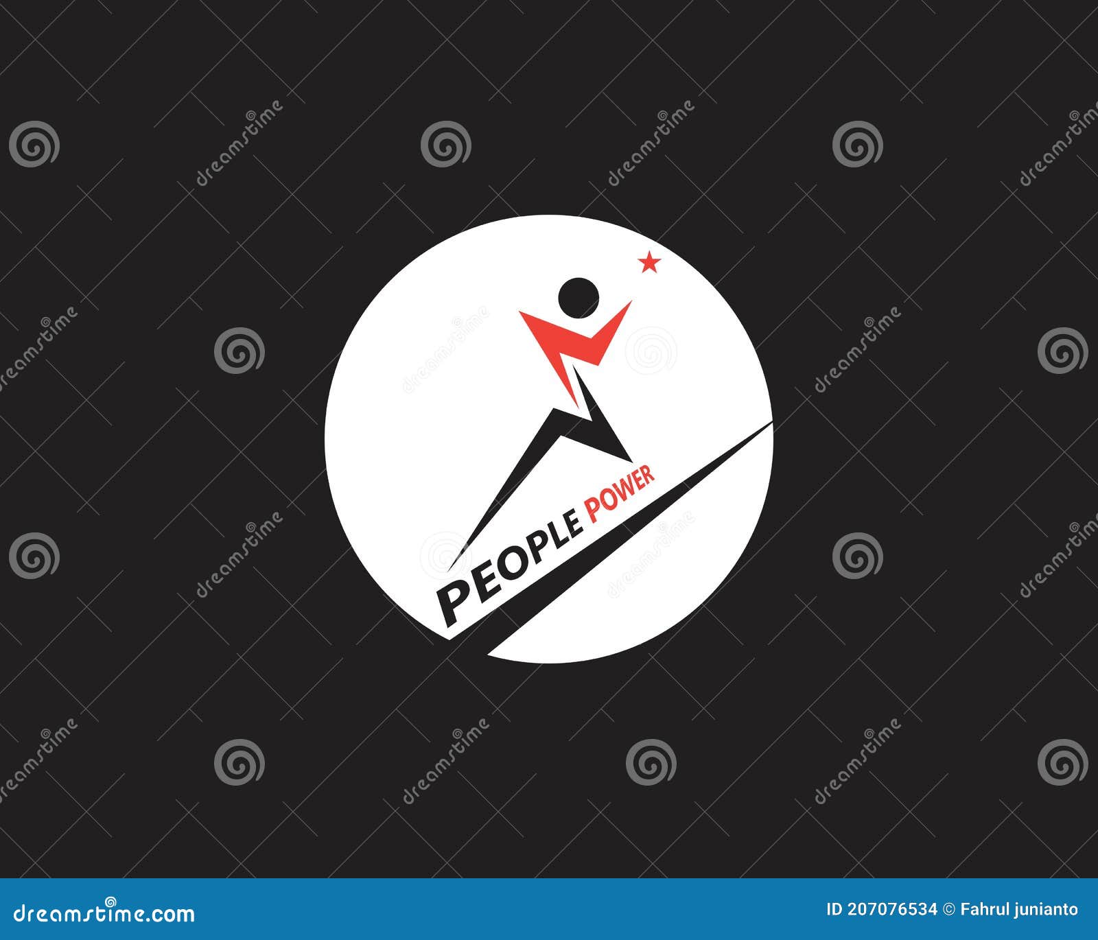 People Power Logo Vector Template Vector Illustration Stock Vector ...