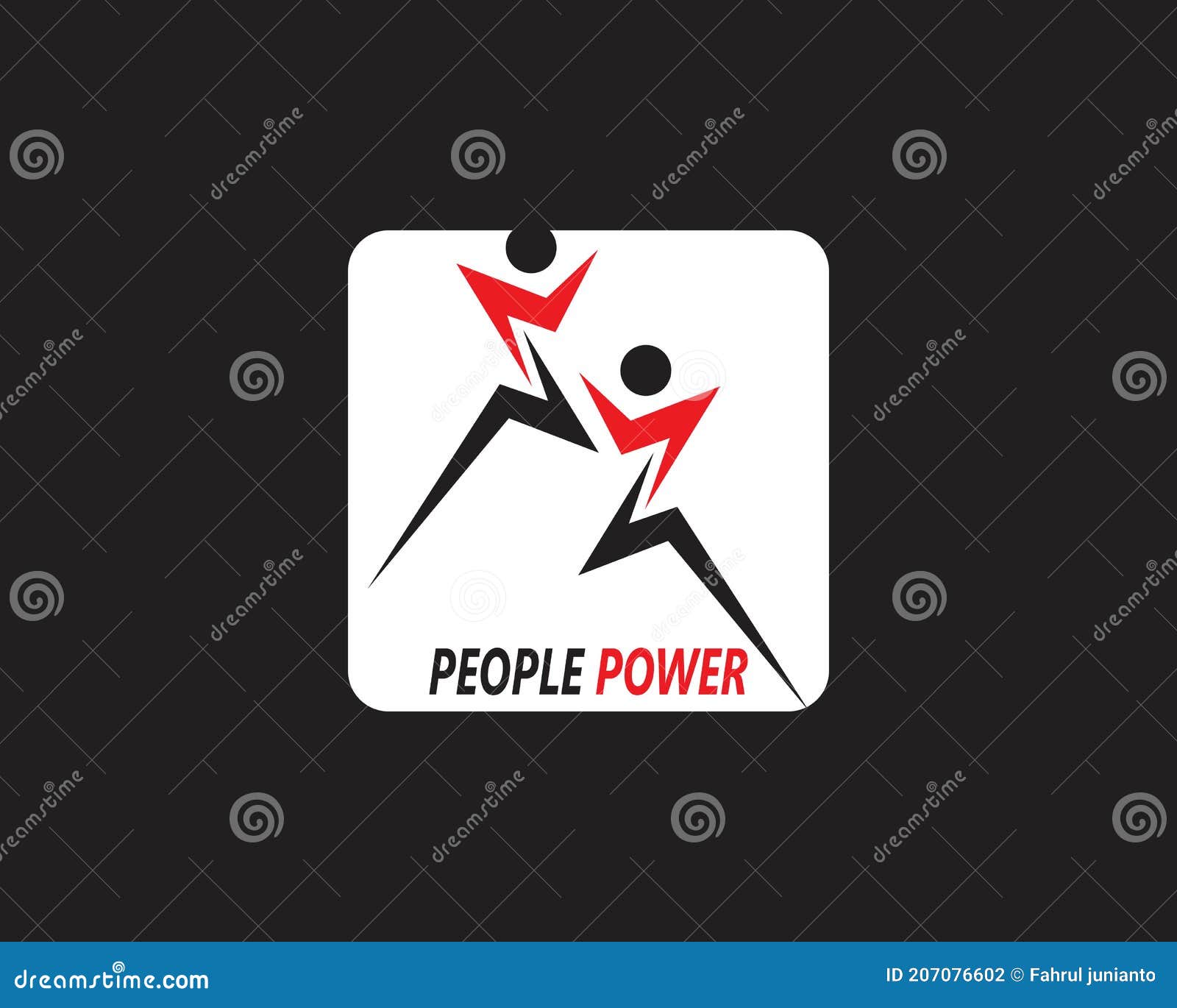 People Power Logo Vector Template Vector Illustration Stock Vector ...