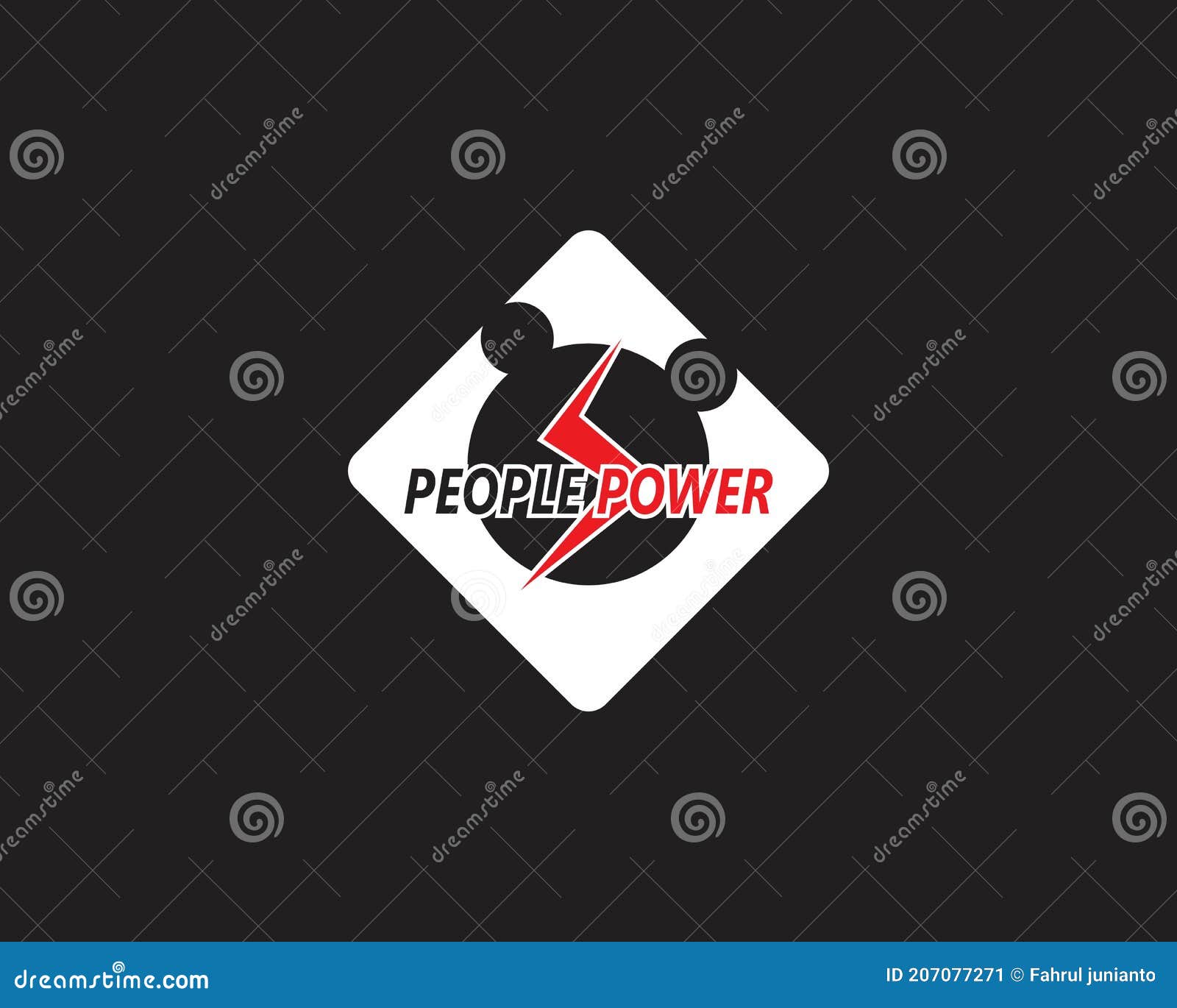 People Power Logo Vector Template Vector Illustration Stock Vector ...