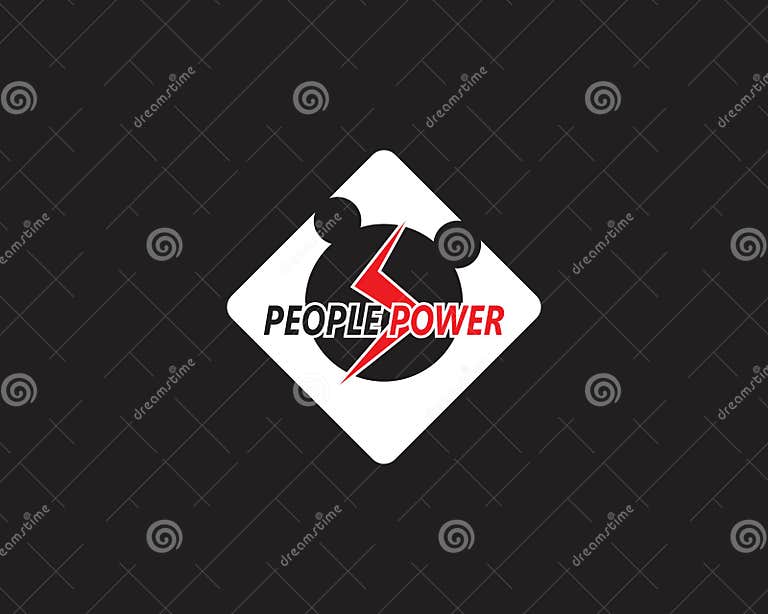 People Power Logo Vector Template Vector Illustration Stock Vector ...