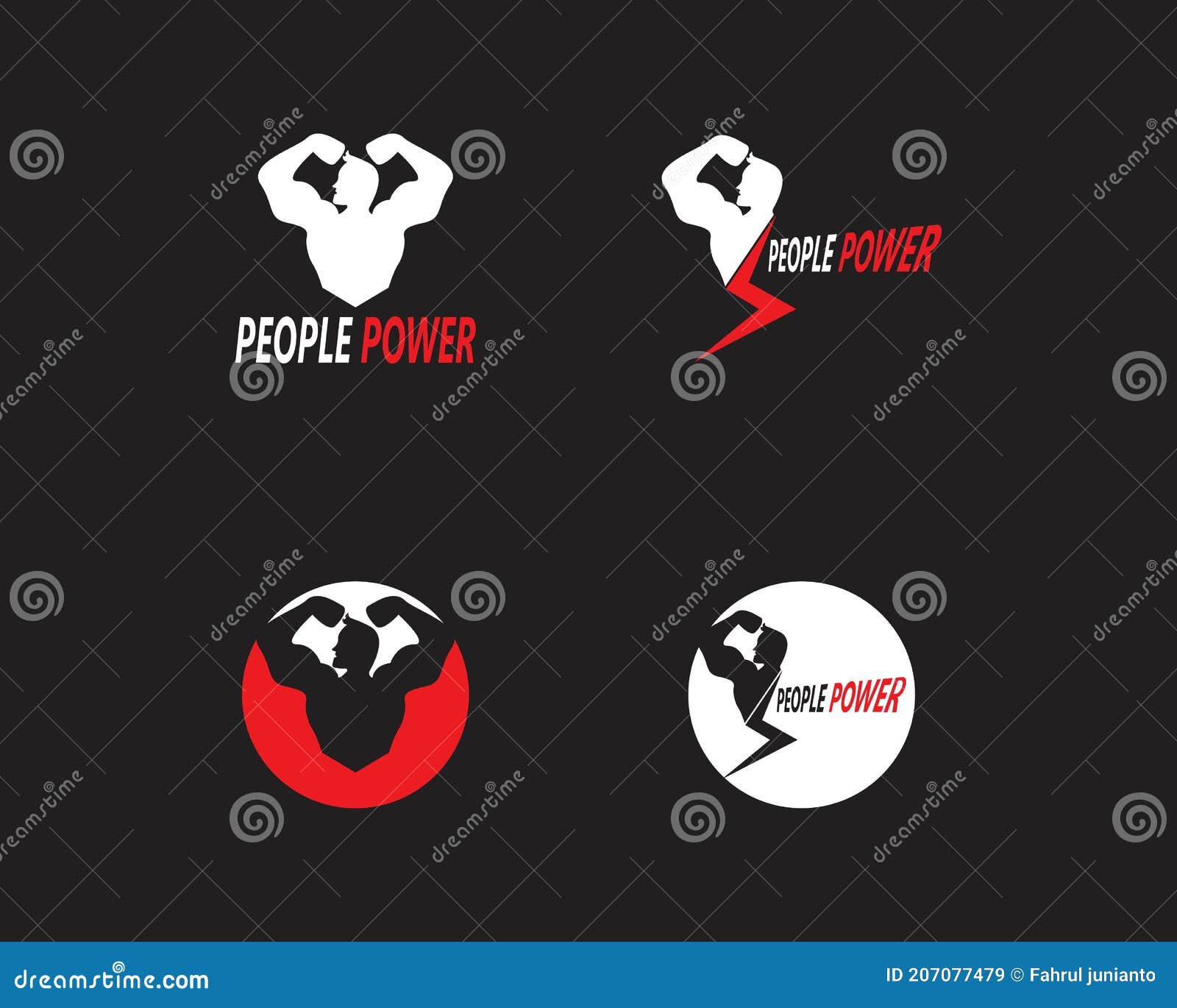 People Power Logo Vector Template Vector Illustration Stock Vector ...