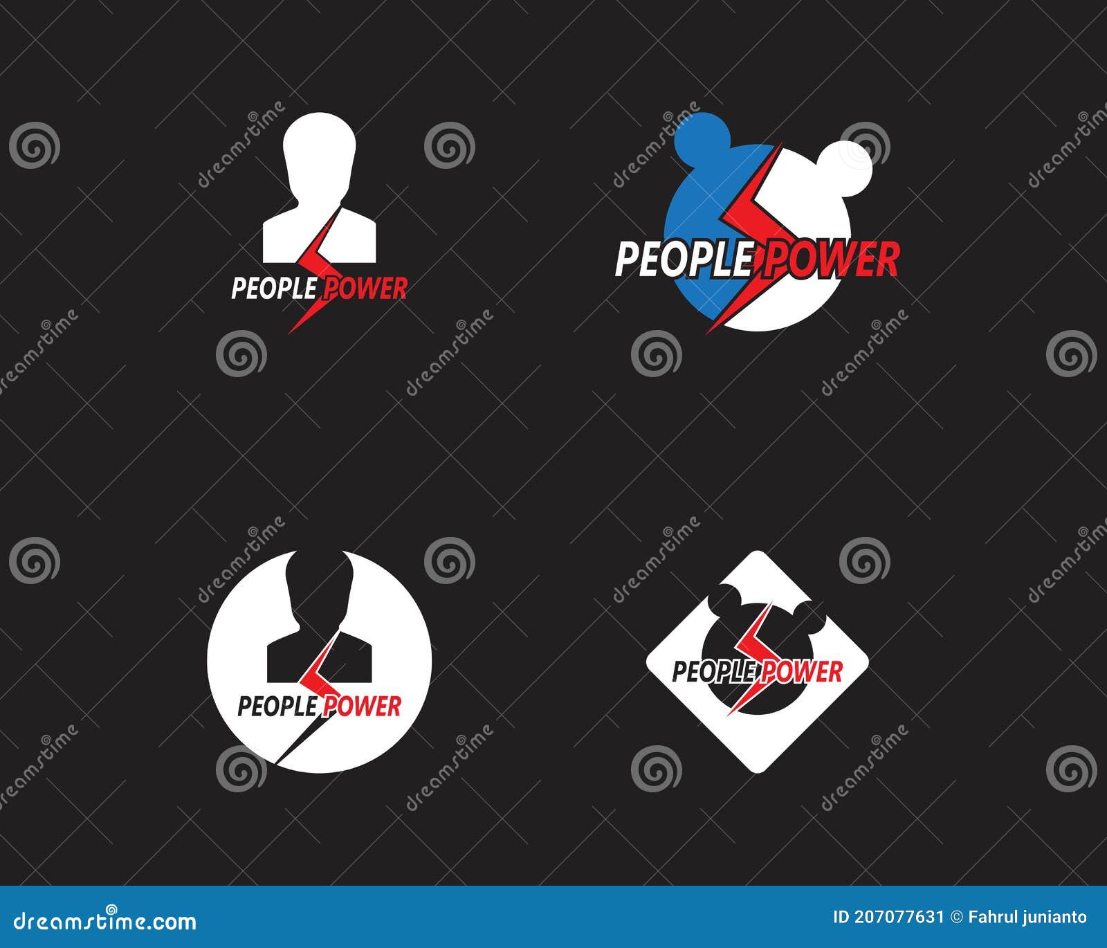 People Power Logo Vector Template Vector Illustration Stock Vector ...