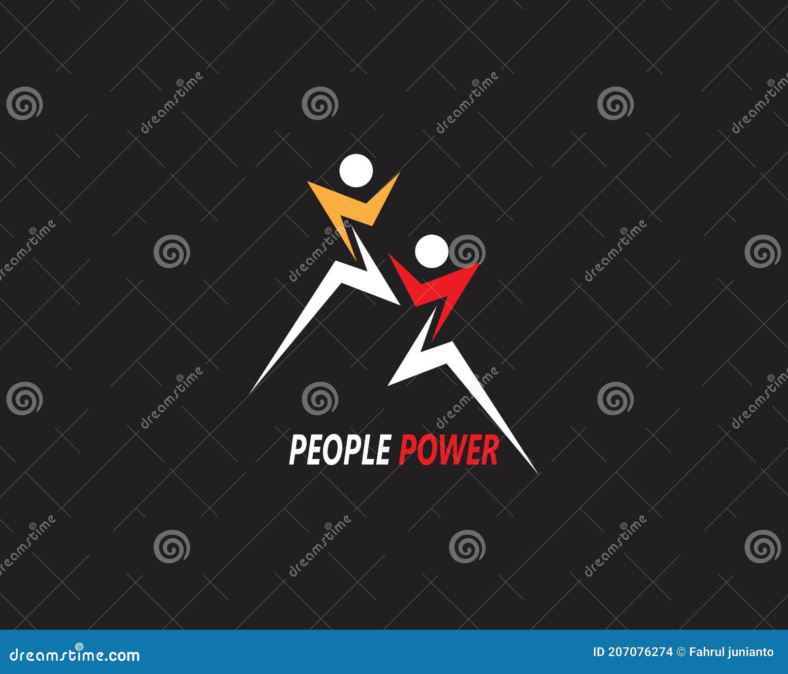 People Power Logo Vector Template Vector Illustration Stock Vector ...