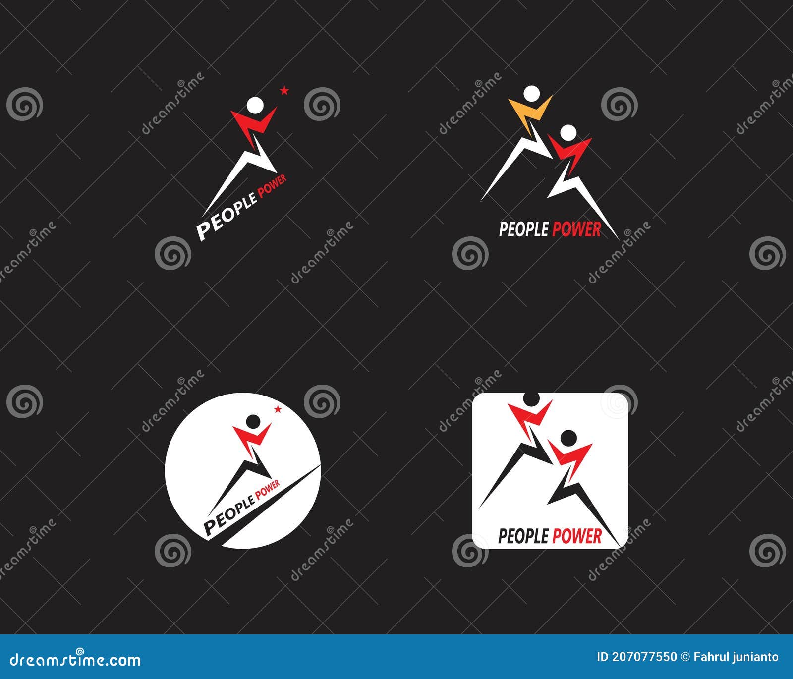 People Power Logo Vector Template Vector Illustration Stock Vector ...