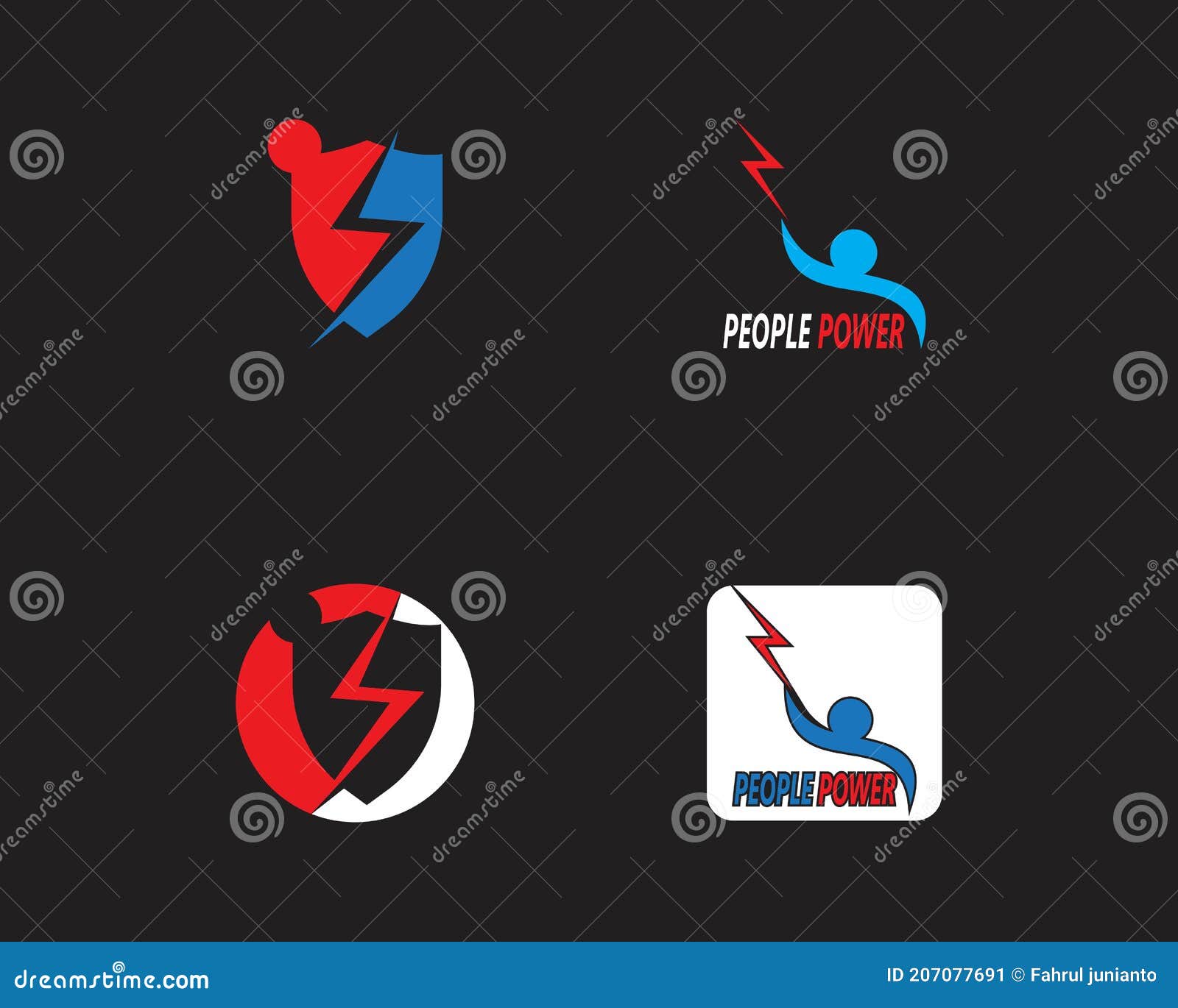 People Power Logo Vector Template Vector Illustration Stock Vector ...