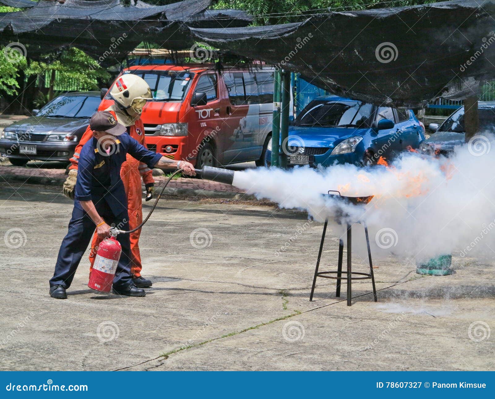 People are Practicing in Fire Fighting Training Editorial Photography ...