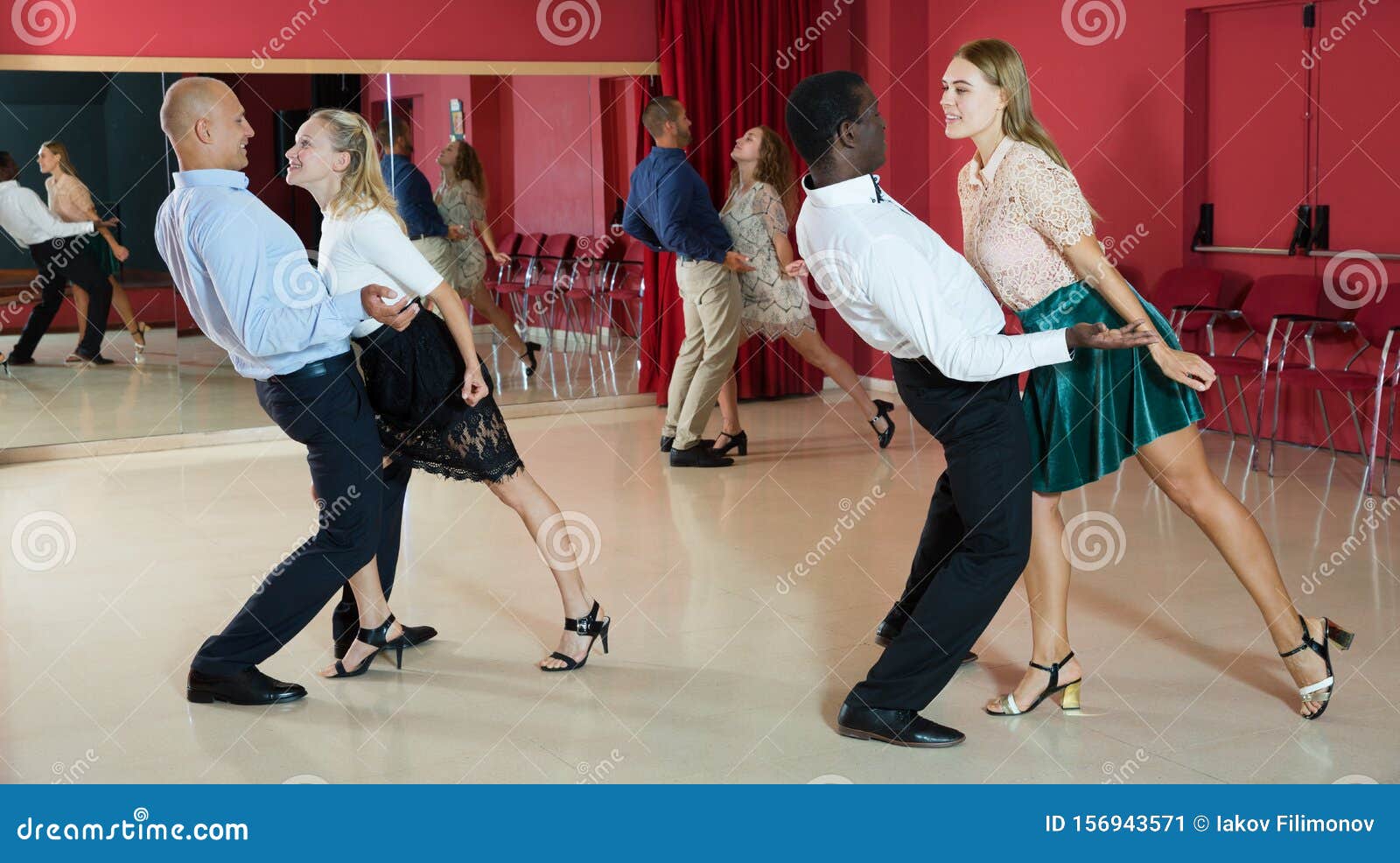 People practicing jive stock image. Image of practicing - 156943571