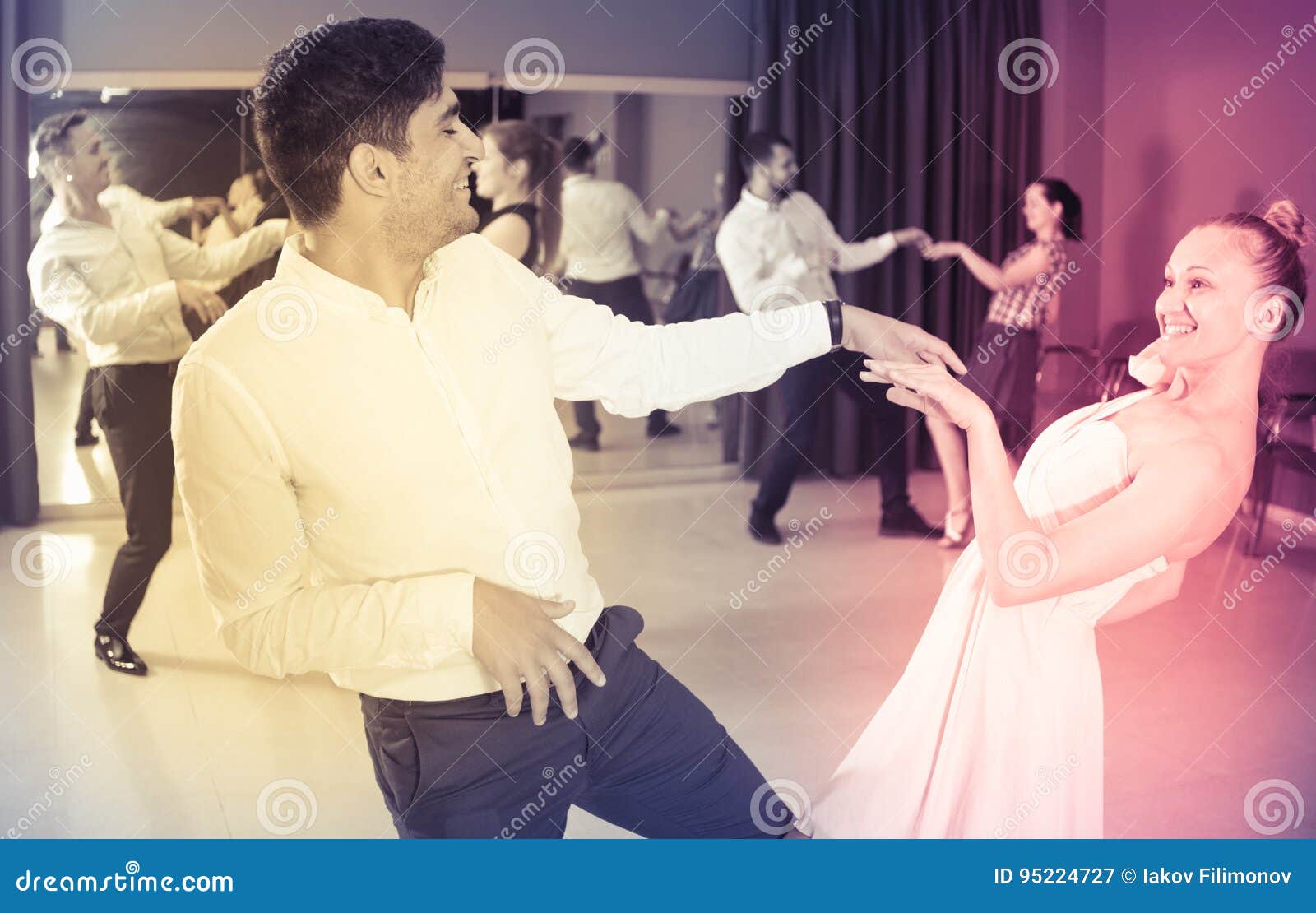 People Practicing Twist Movements Stock Image - Image of happiness ...