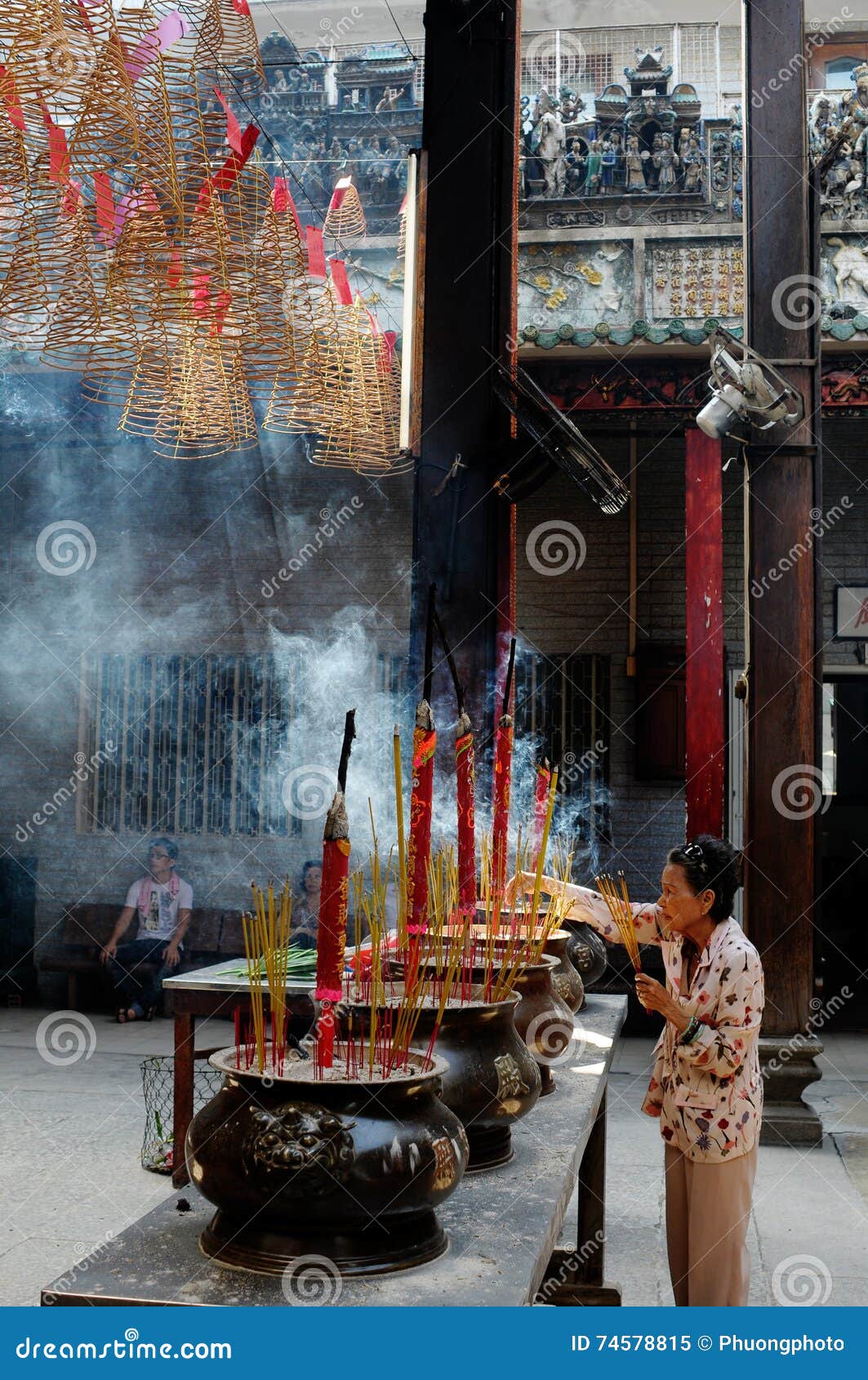 People Praying at the Jade Temple in Saigon, Vietnam Editorial Image ...