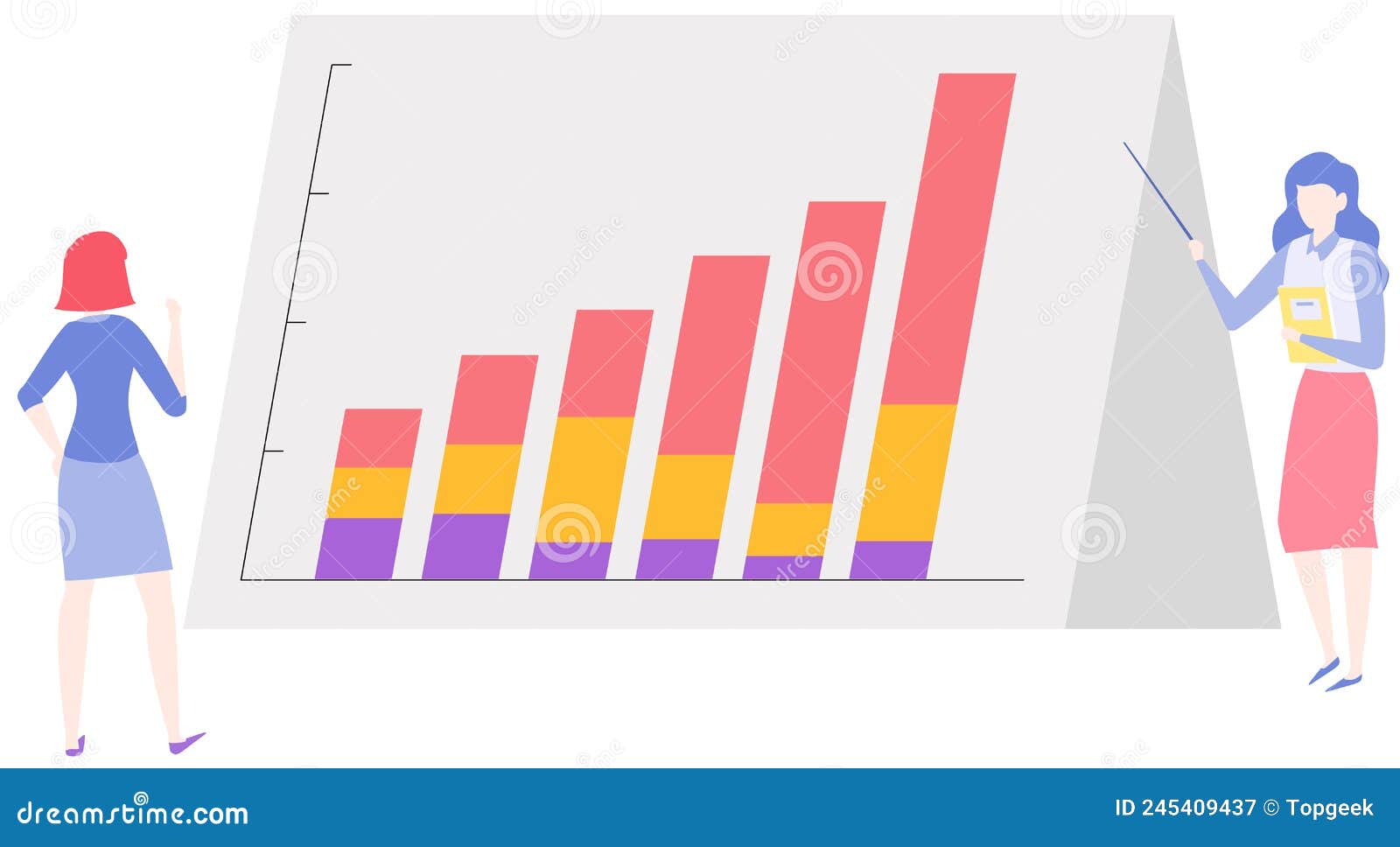 People Present Diagrams and Charts on Poster. Colleagues Discuss ...