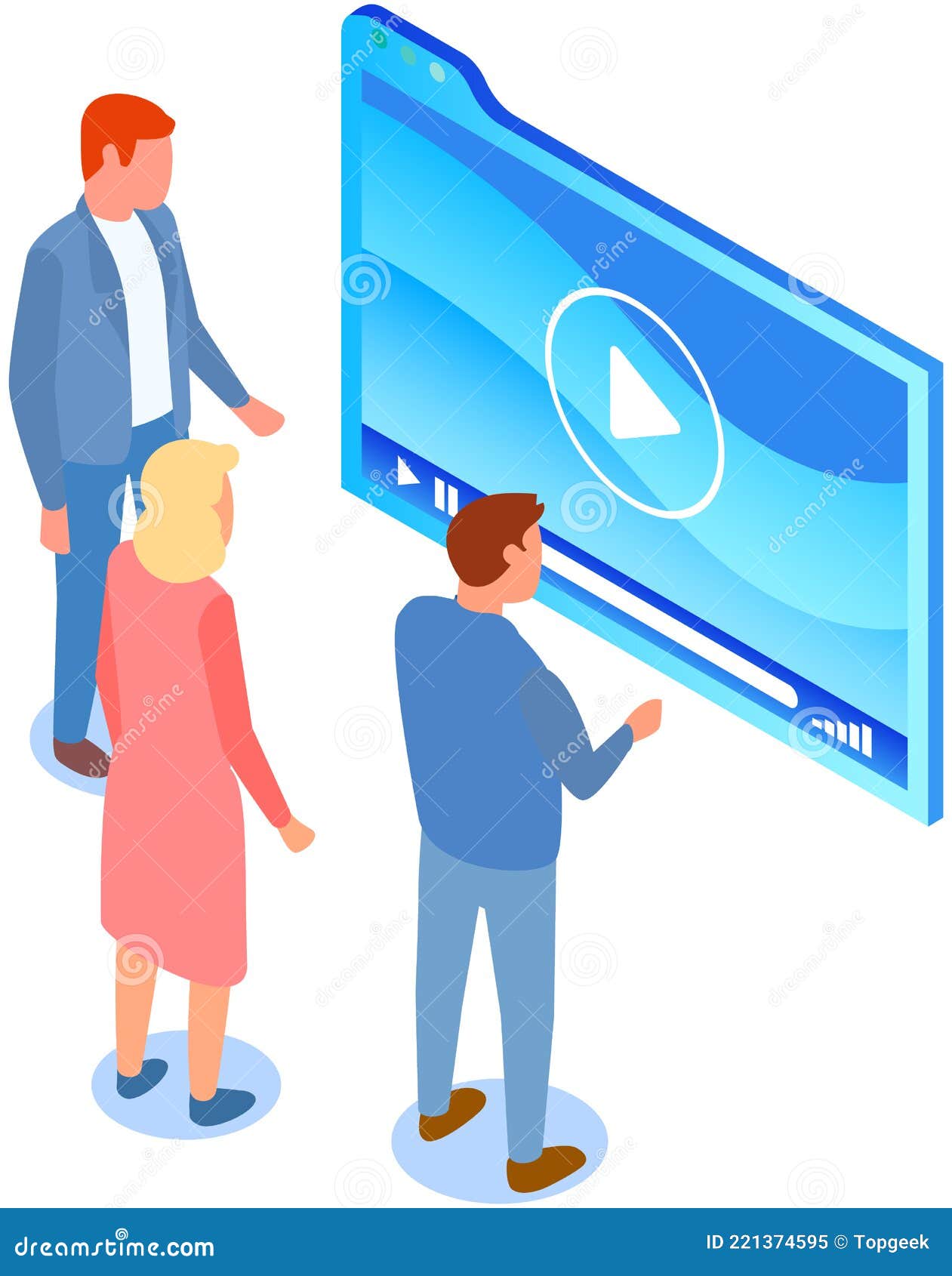 People During Presentation Are Discussing Video. Office Workers Looking ...