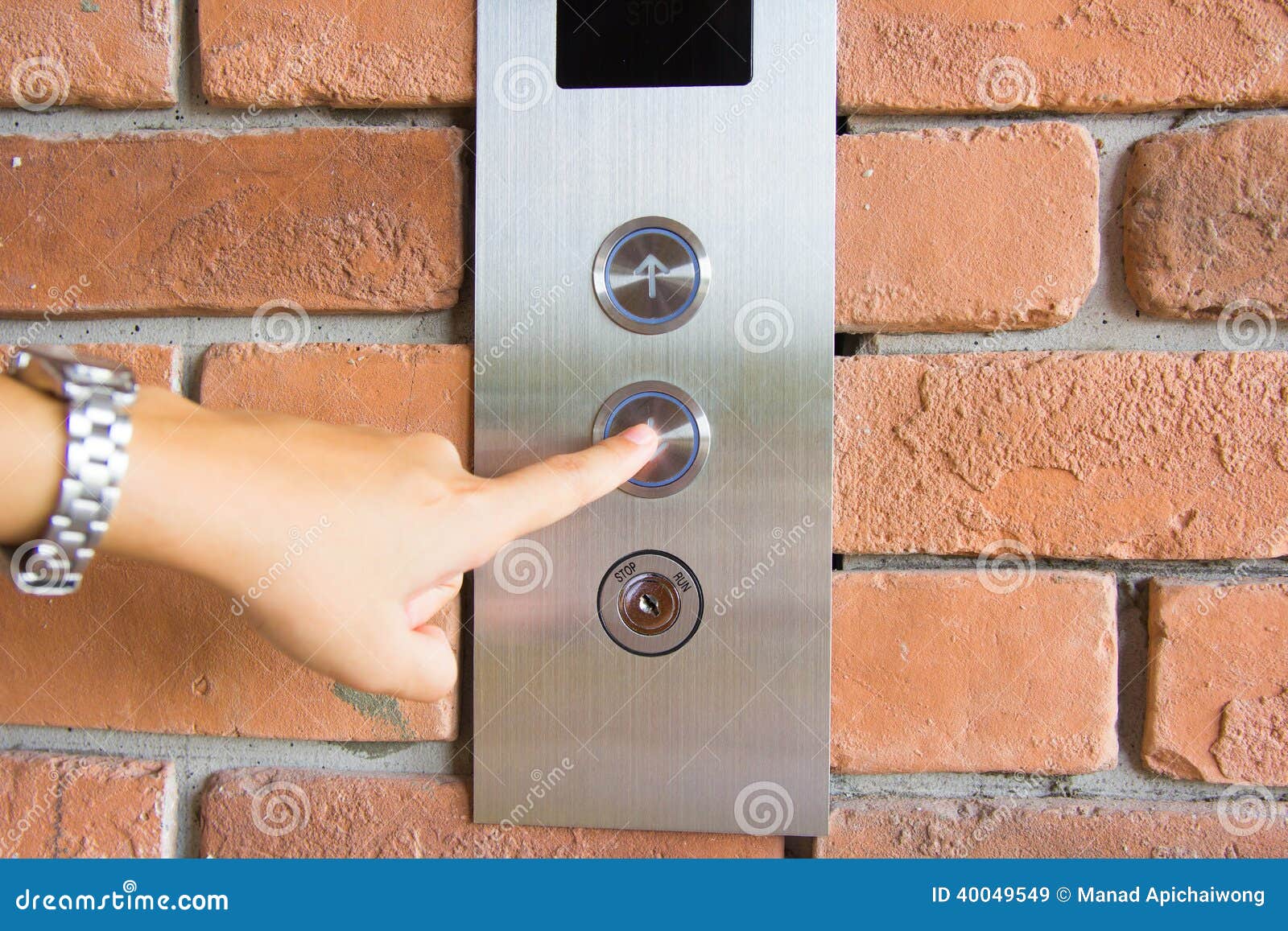 People Pressing Elevator Button Stock Image - Image of male, concept ...