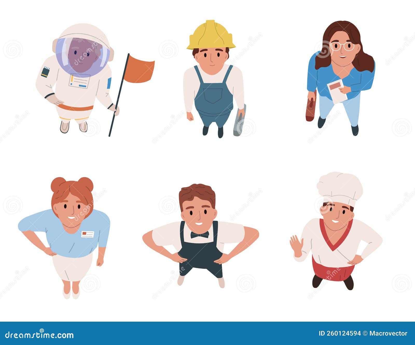 People Professions Top View Set Stock Vector - Illustration of uniform ...