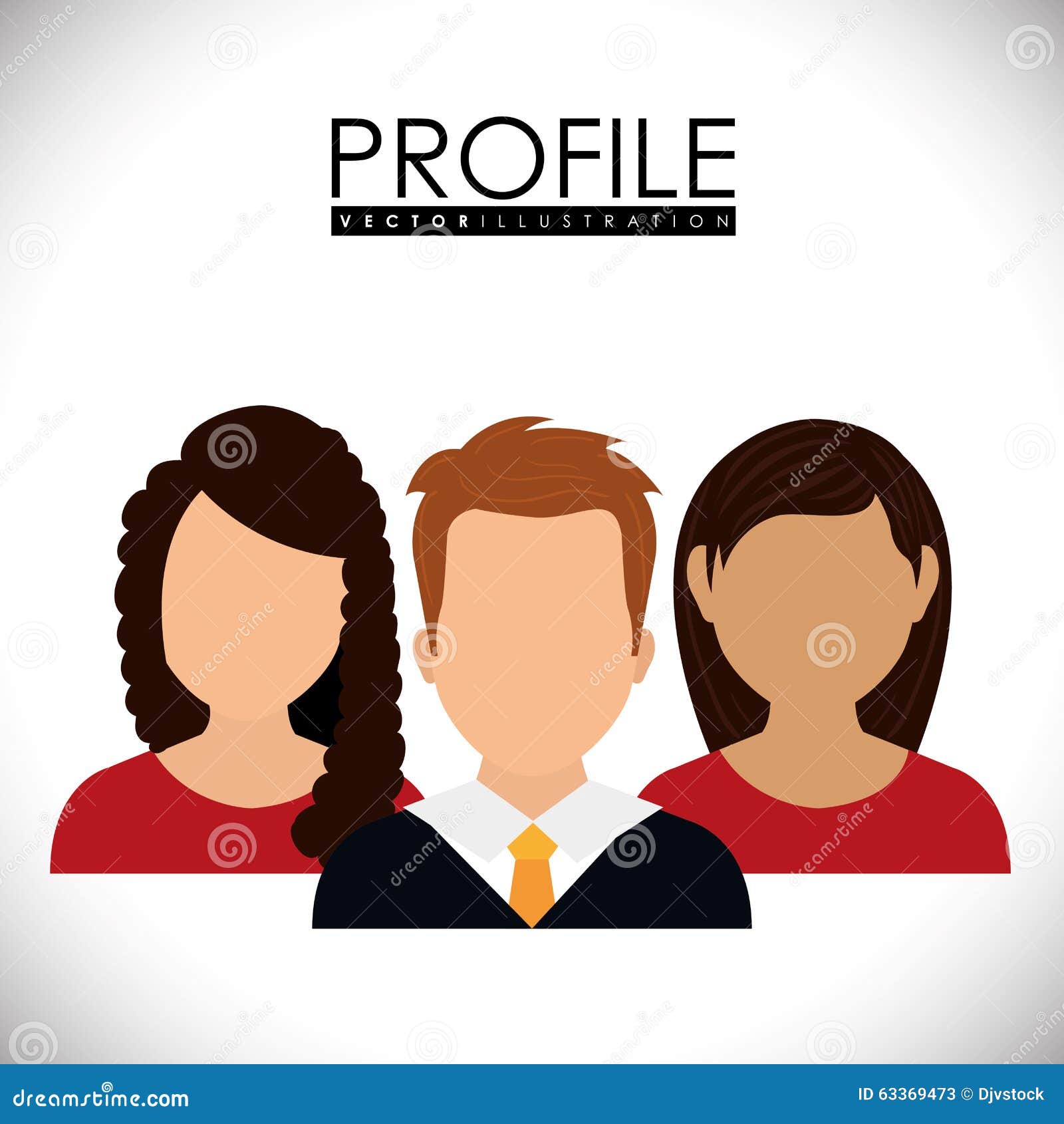 People profile graphic stock vector. Illustration of girl - 63369473