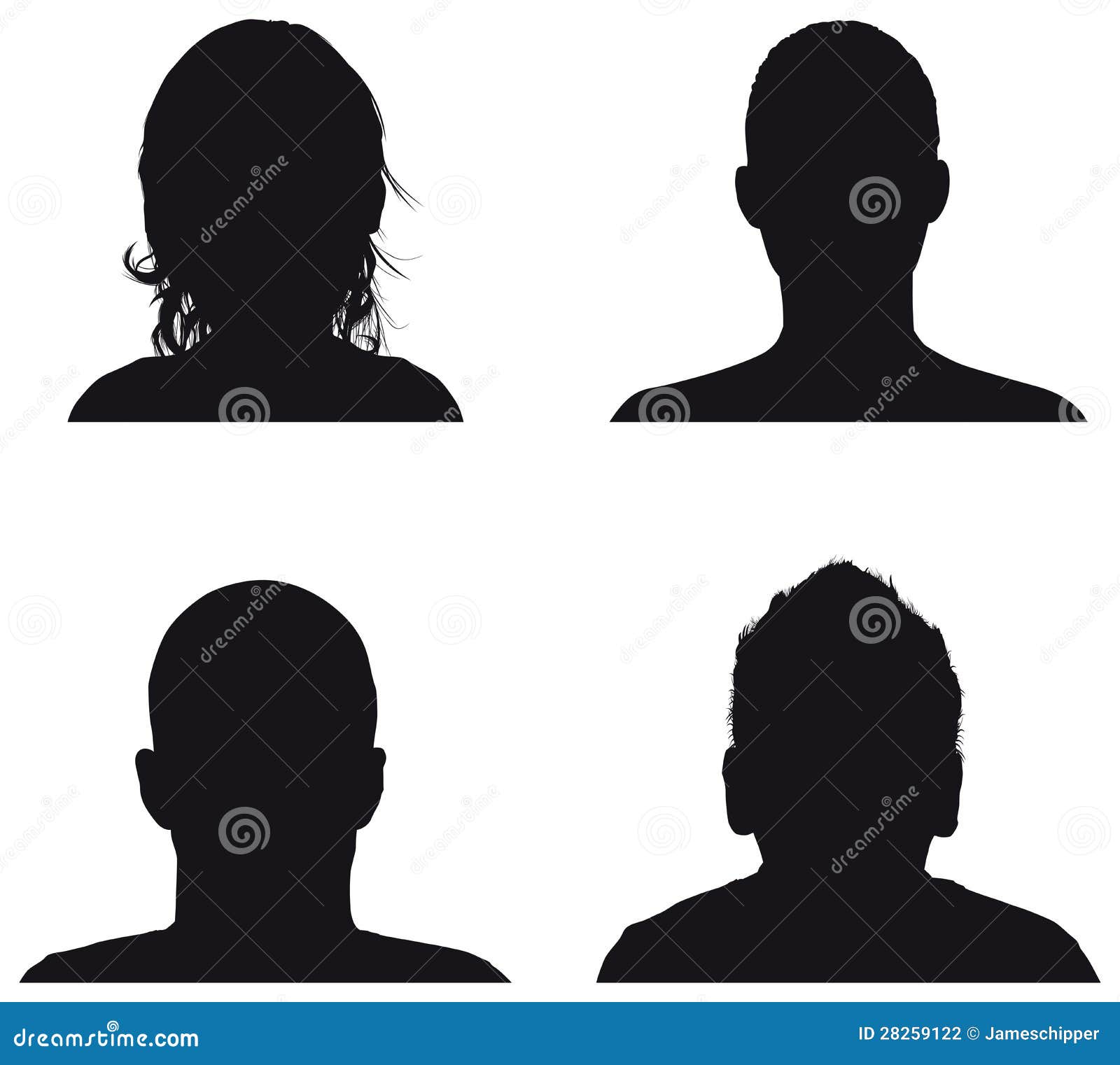 People profile silhouettes stock vector. Illustration of computer ...