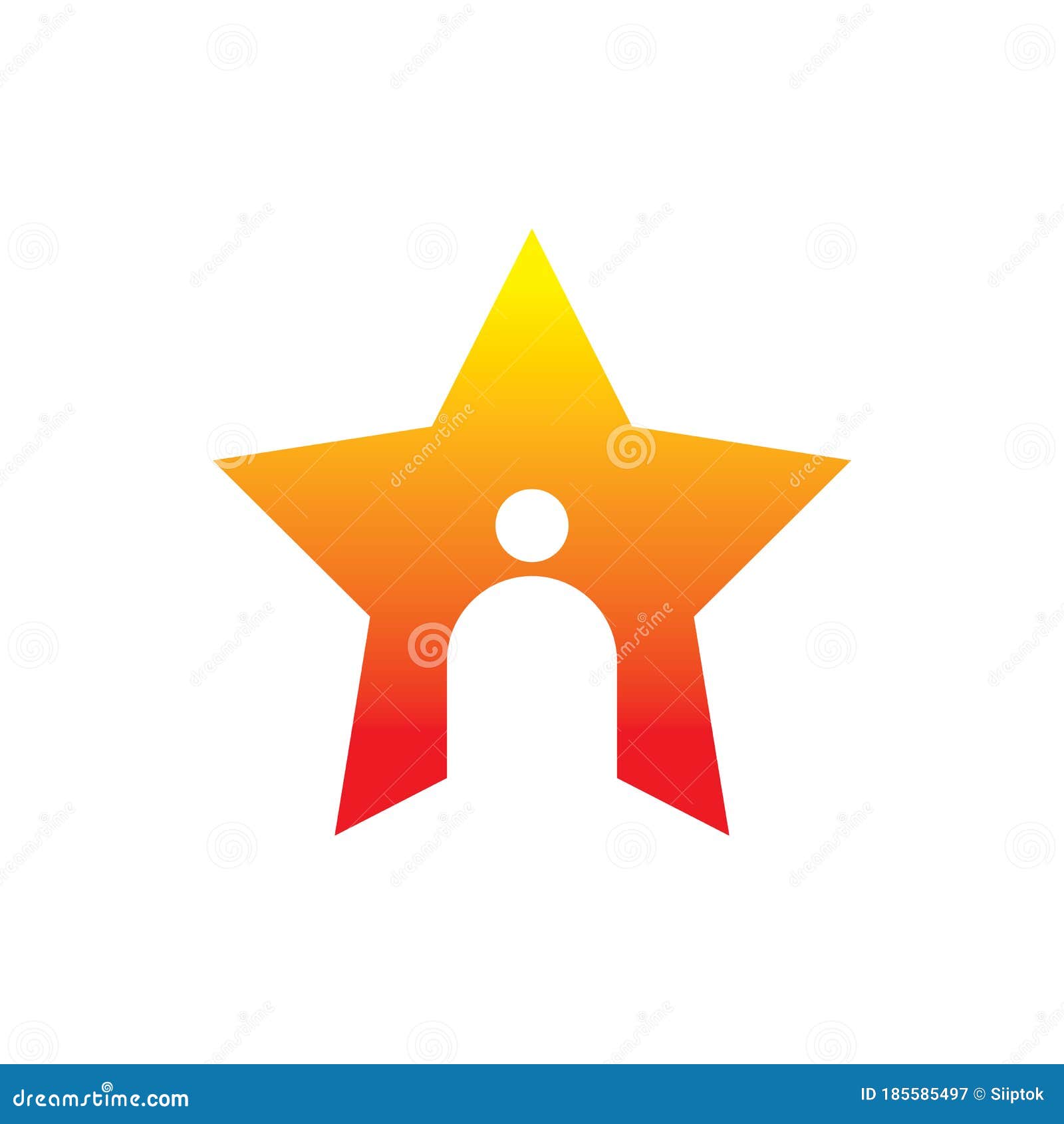 People Profile Star Logo Design Stock Illustration - Illustration of ...
