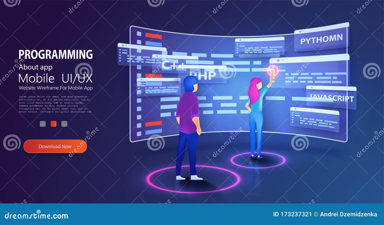 People Programmers Coding And Correct Errors In Project Dashboard Screen With Program Code 4140