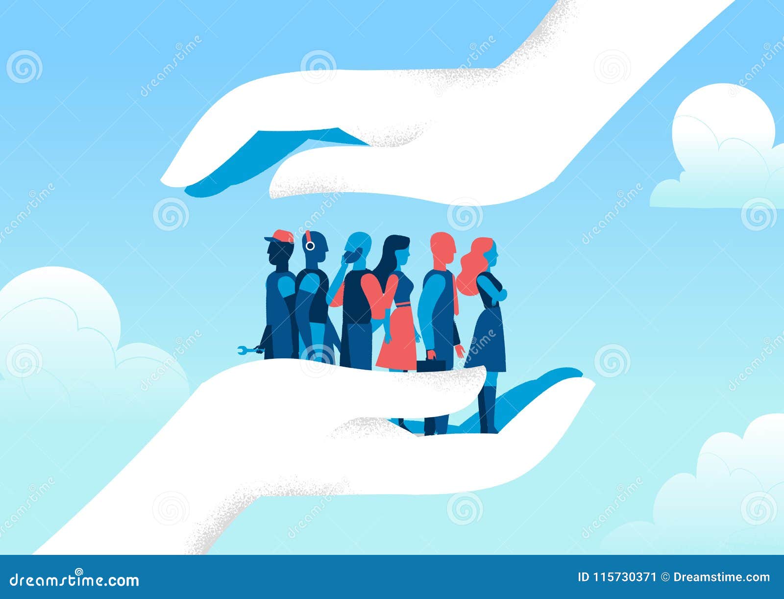 People Protected by Crimes and Violation of Their Privacy Stock Vector ...