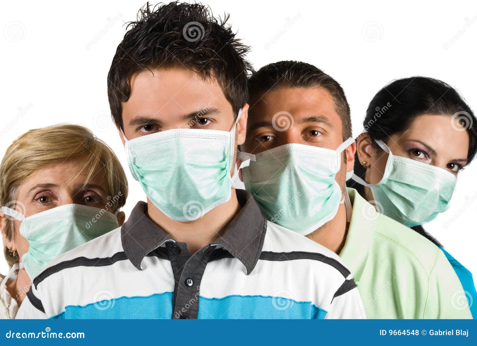 People Protection Flu Wear Protective Mask Stock Photo - Image of blue ...