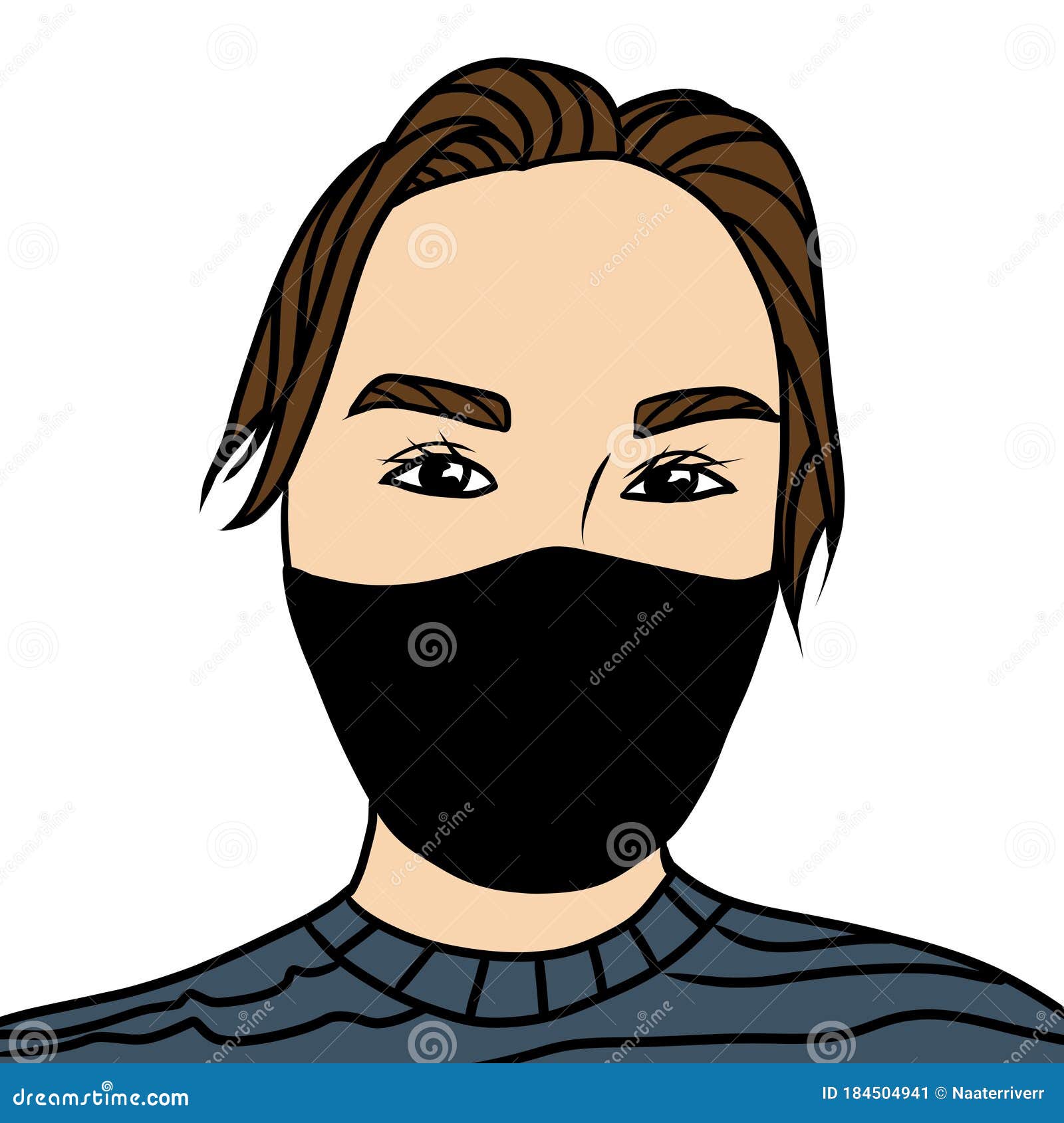 People in Protective Masks: Boy in Mask Stock Illustration ...