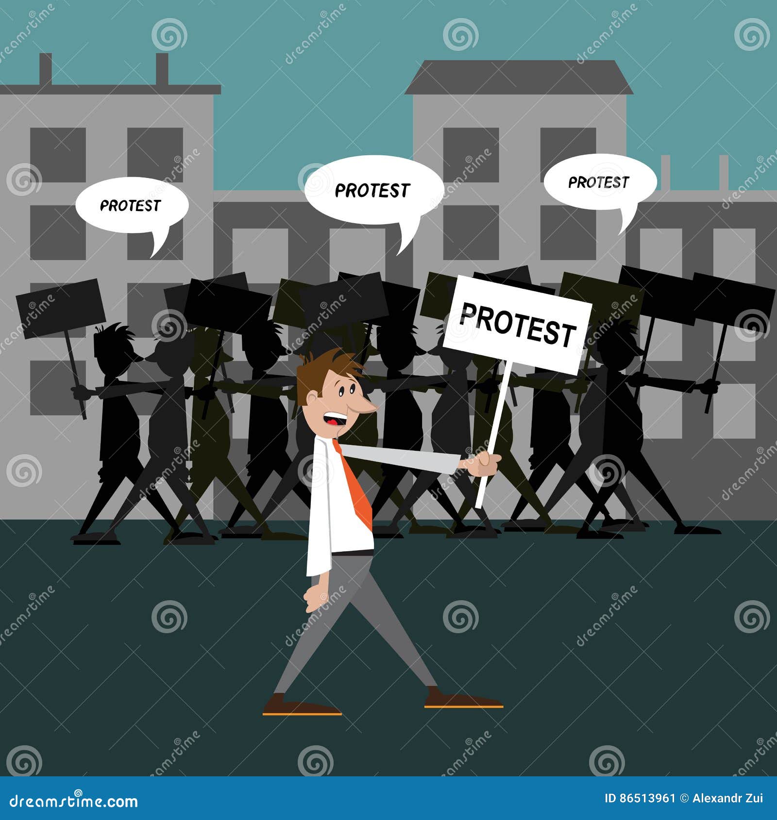 People Protest Illustration Stock Vector - Illustration of ...