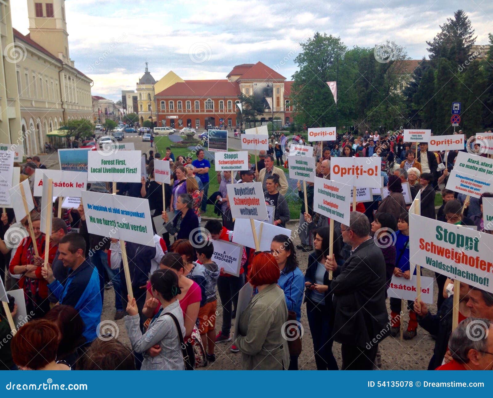 People Protesting Against Abusive Deforestation Editorial Stock Photo ...
