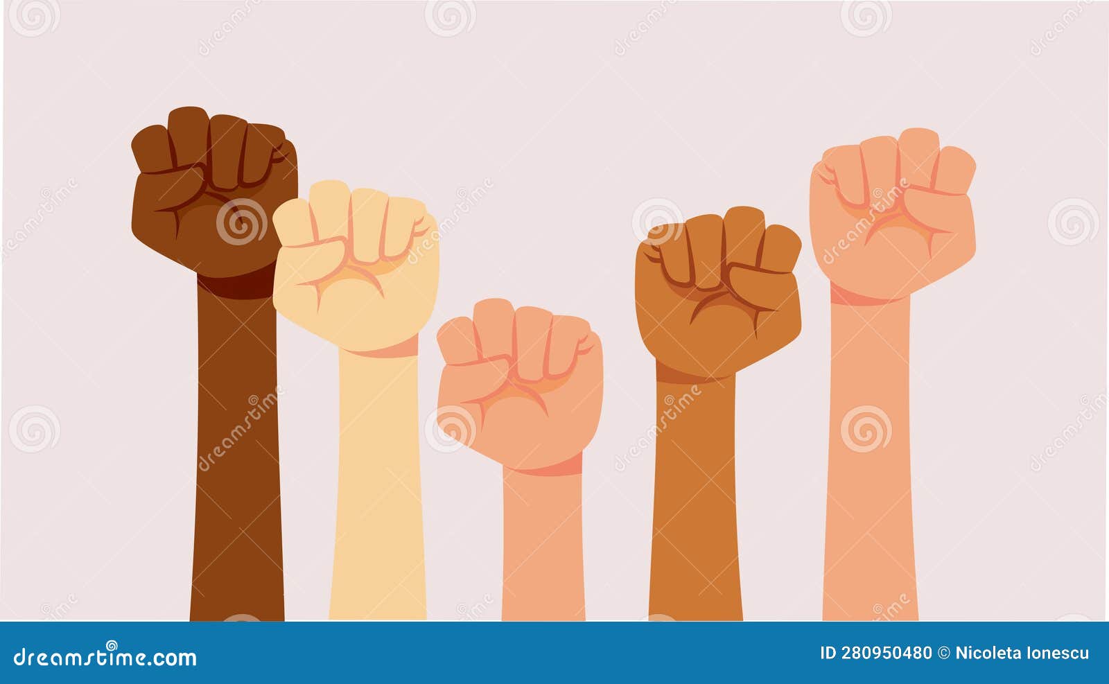 Protest Hands Fighting in Manifestation Poster Vector Design Stock ...