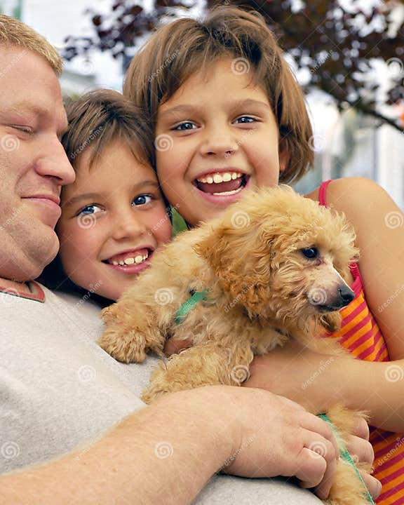 People-Puppy Pile stock image. Image of smile, parent - 6060993