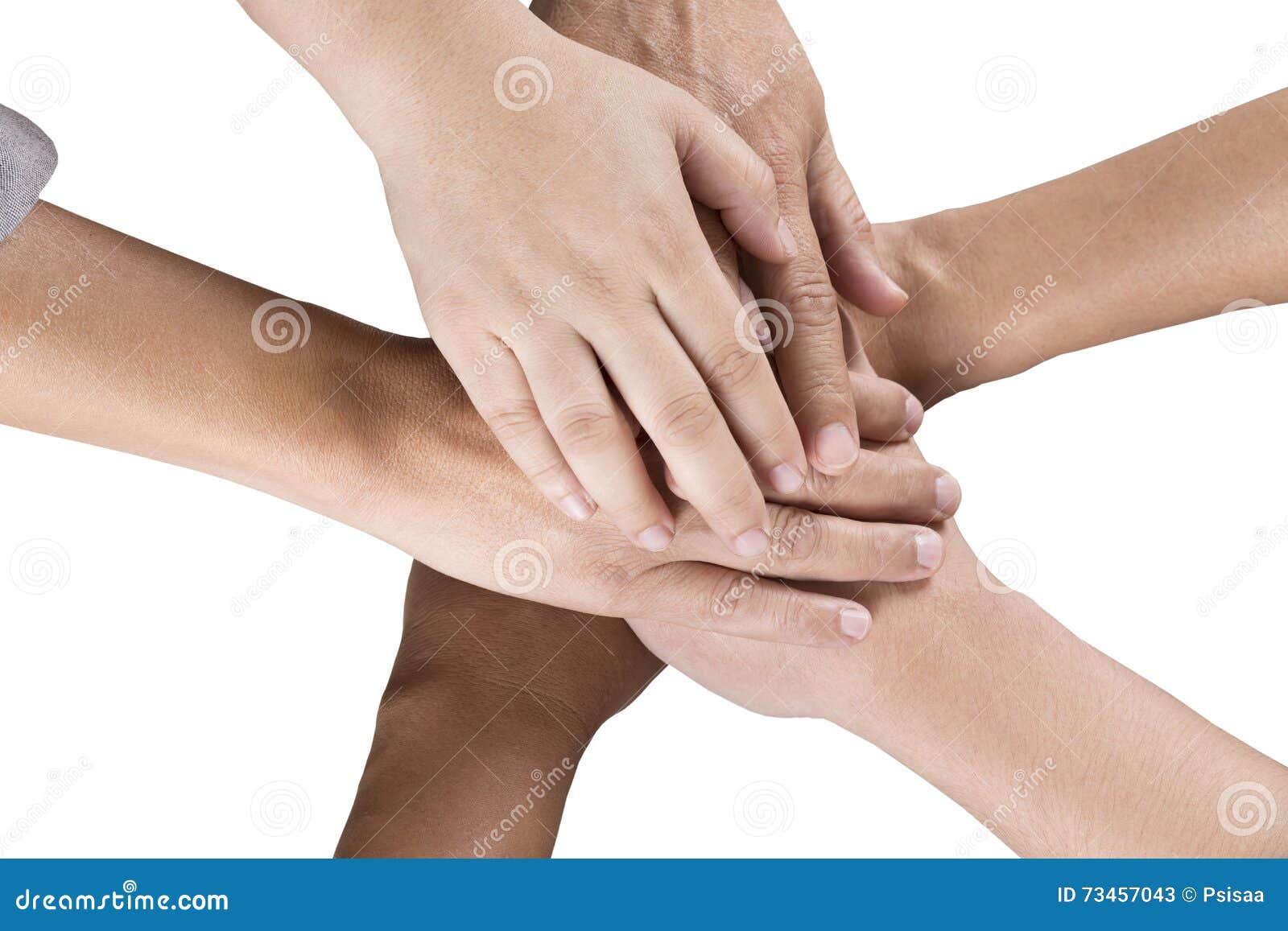People Put Hand Together Isolated on White Background for Use As Stock ...