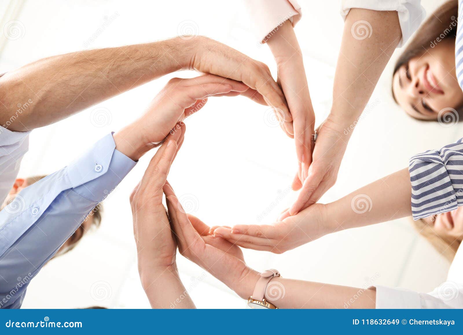 People Putting Their Hands in Circle Stock Image - Image of ...