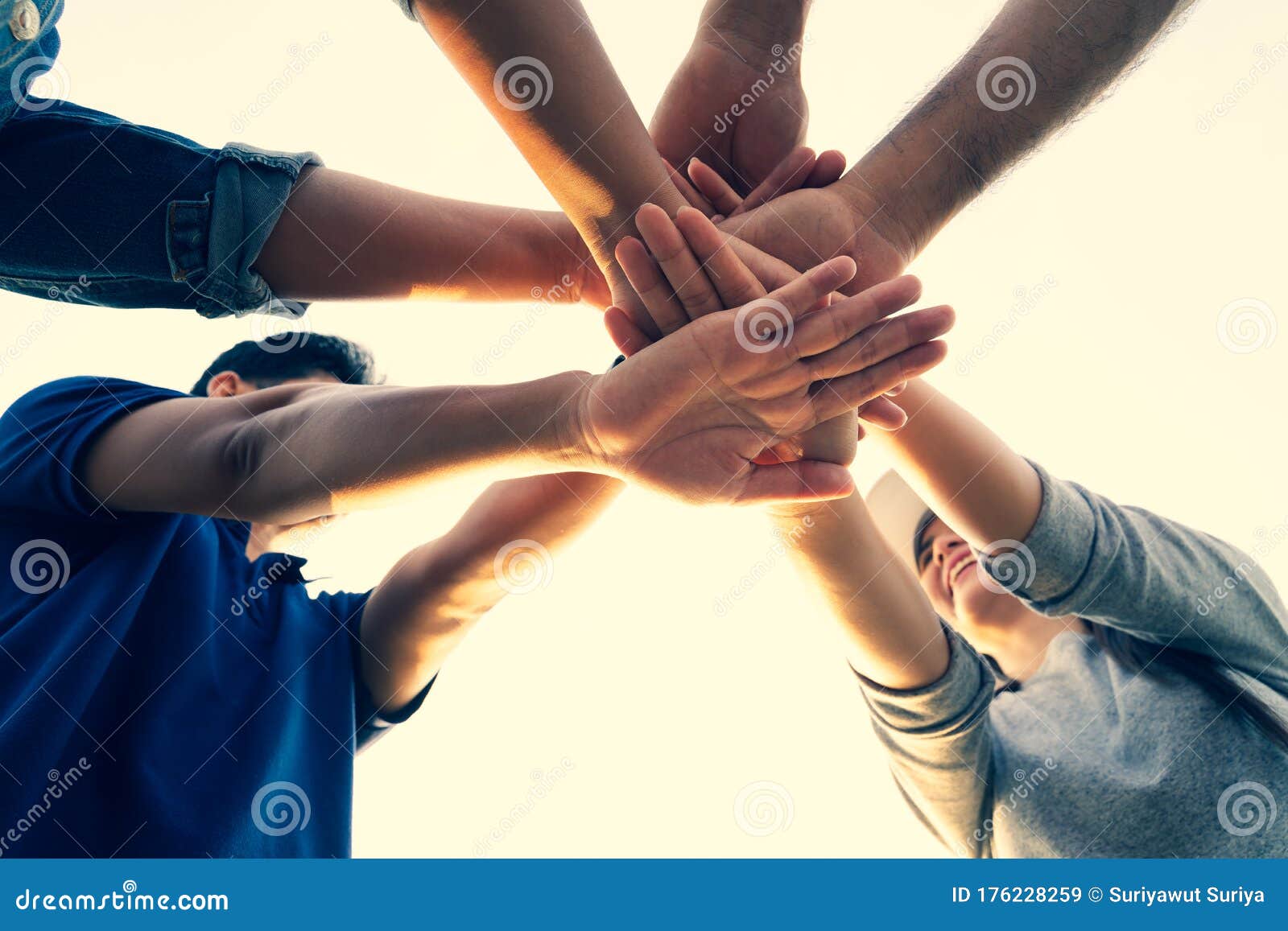 People Putting Their Hands Together. Friends with Stack of Hands ... People Putting Their Hands Together. Friends with Stack of Hands ...