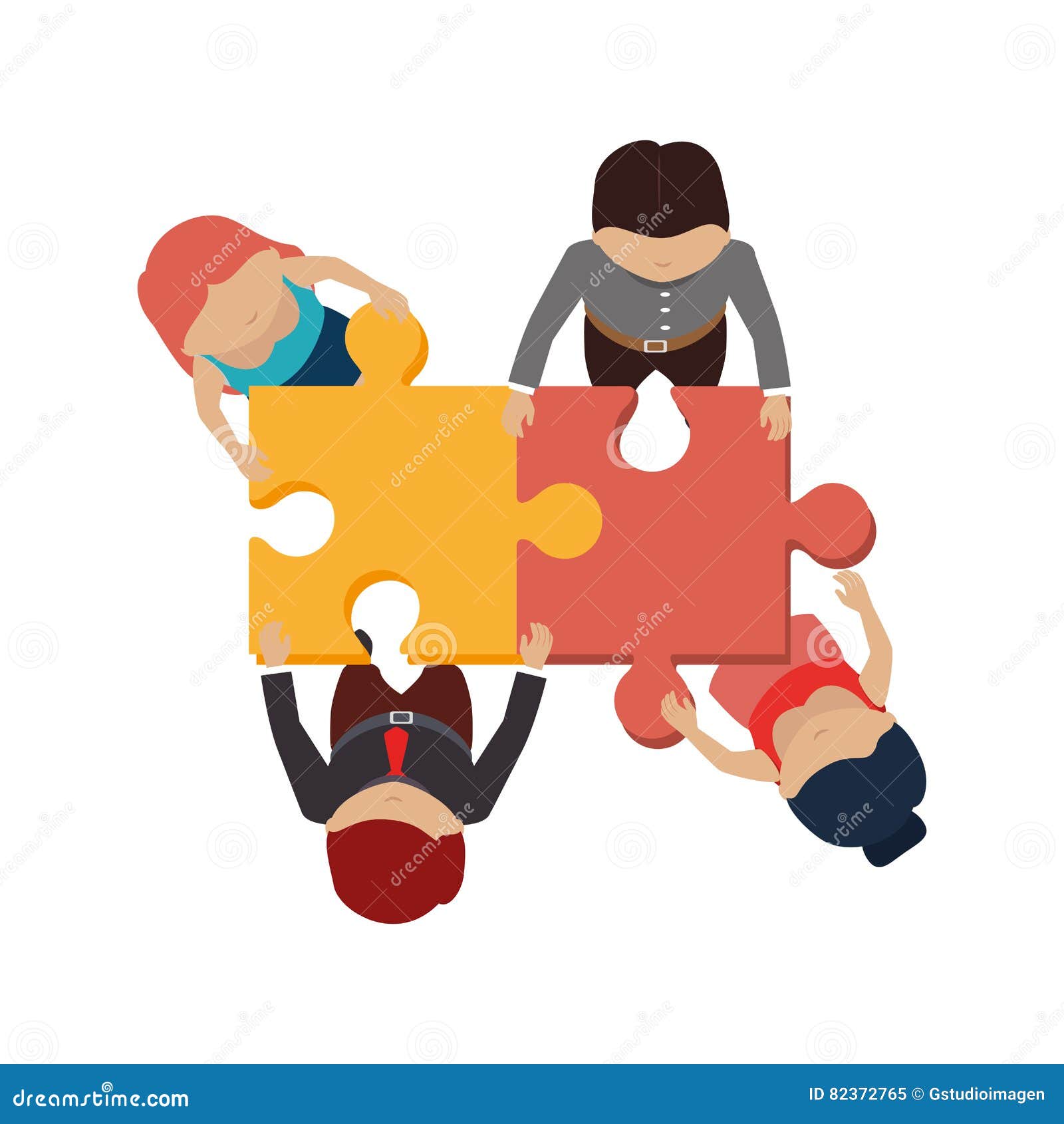 People with Puzzle Pieces Game Icon Stock Illustration - Illustration ...