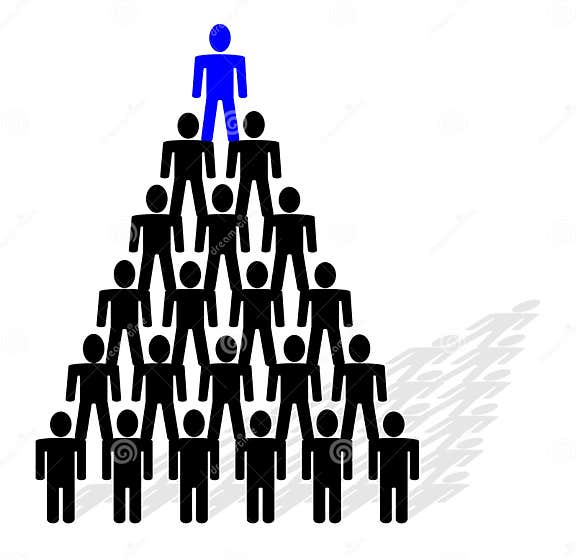 People pyramid stock vector. Illustration of leader, concept - 2401957